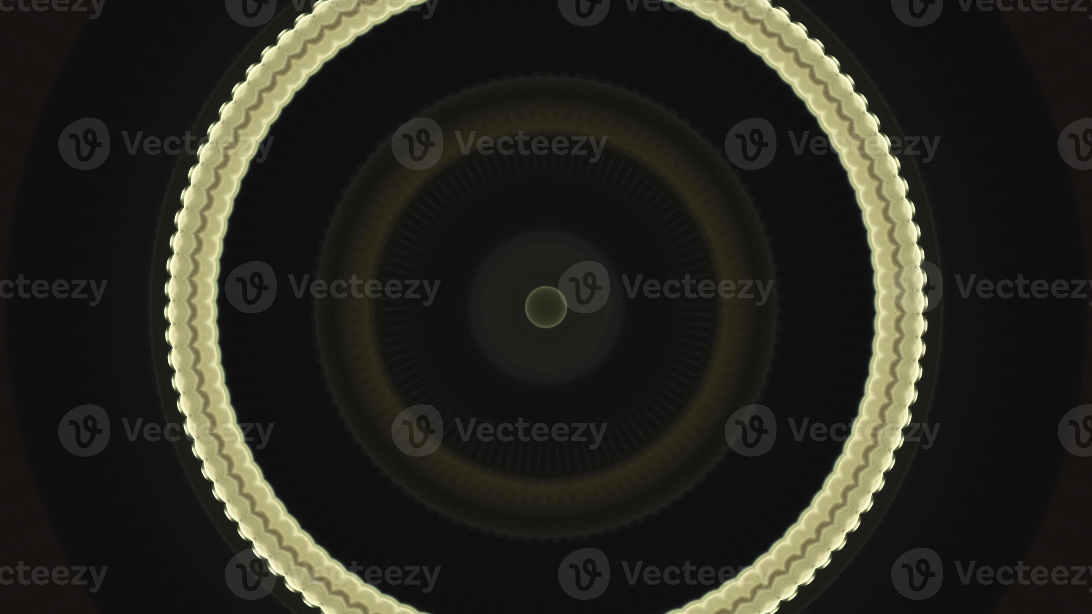 Shining Colorful Rings In Pulsating Motion Seamless Loop Concept