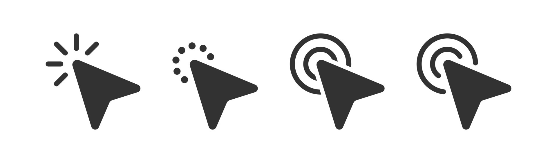 Cursor Click Icon Computer Mouse Press Sign Interface Arrow Pointer 42623195 Vector Art At