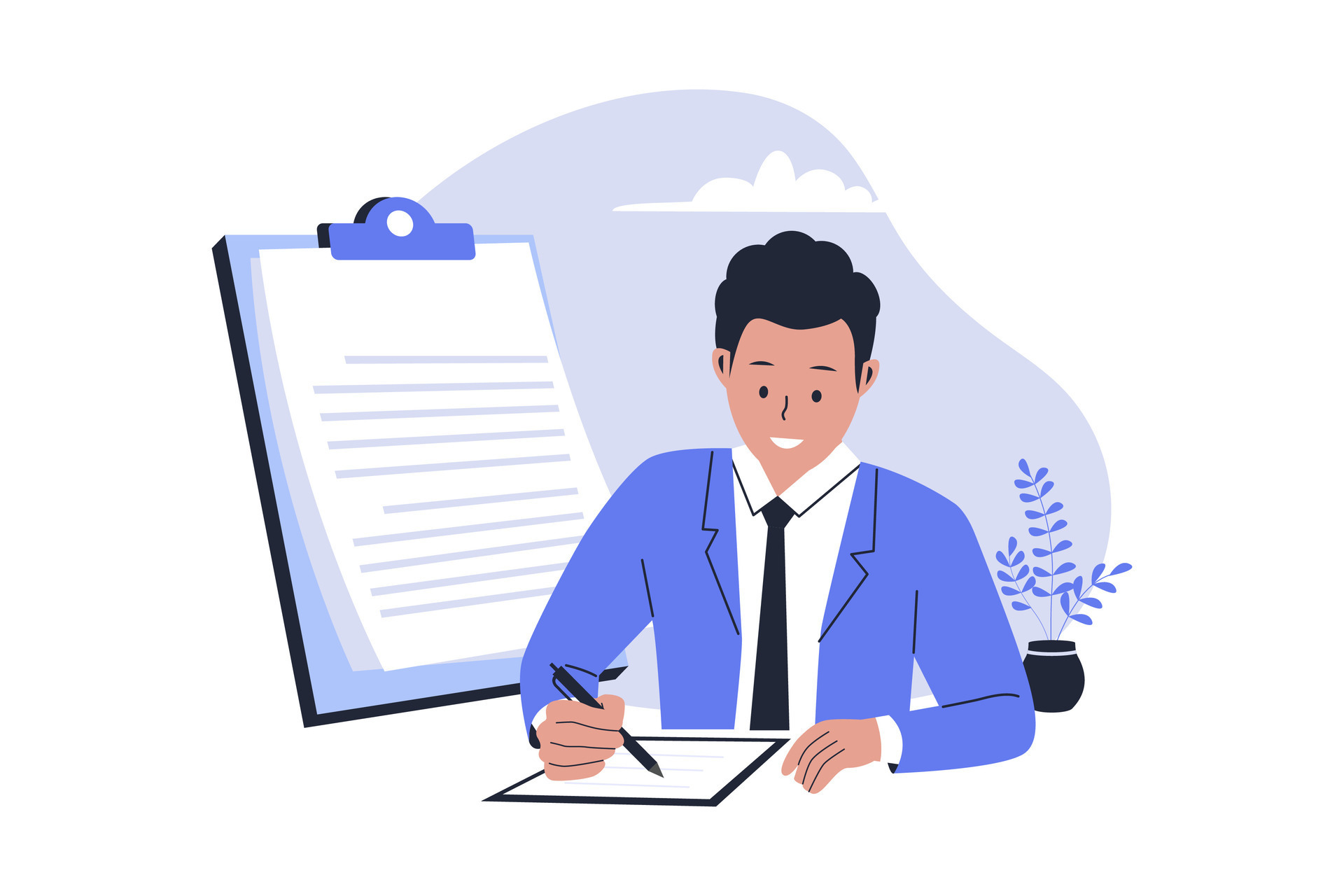 Businessman writing document concept 42629985 Vector Art at Vecteezy Businessman writing document concept 42629985 Vector Art at Vecteezy