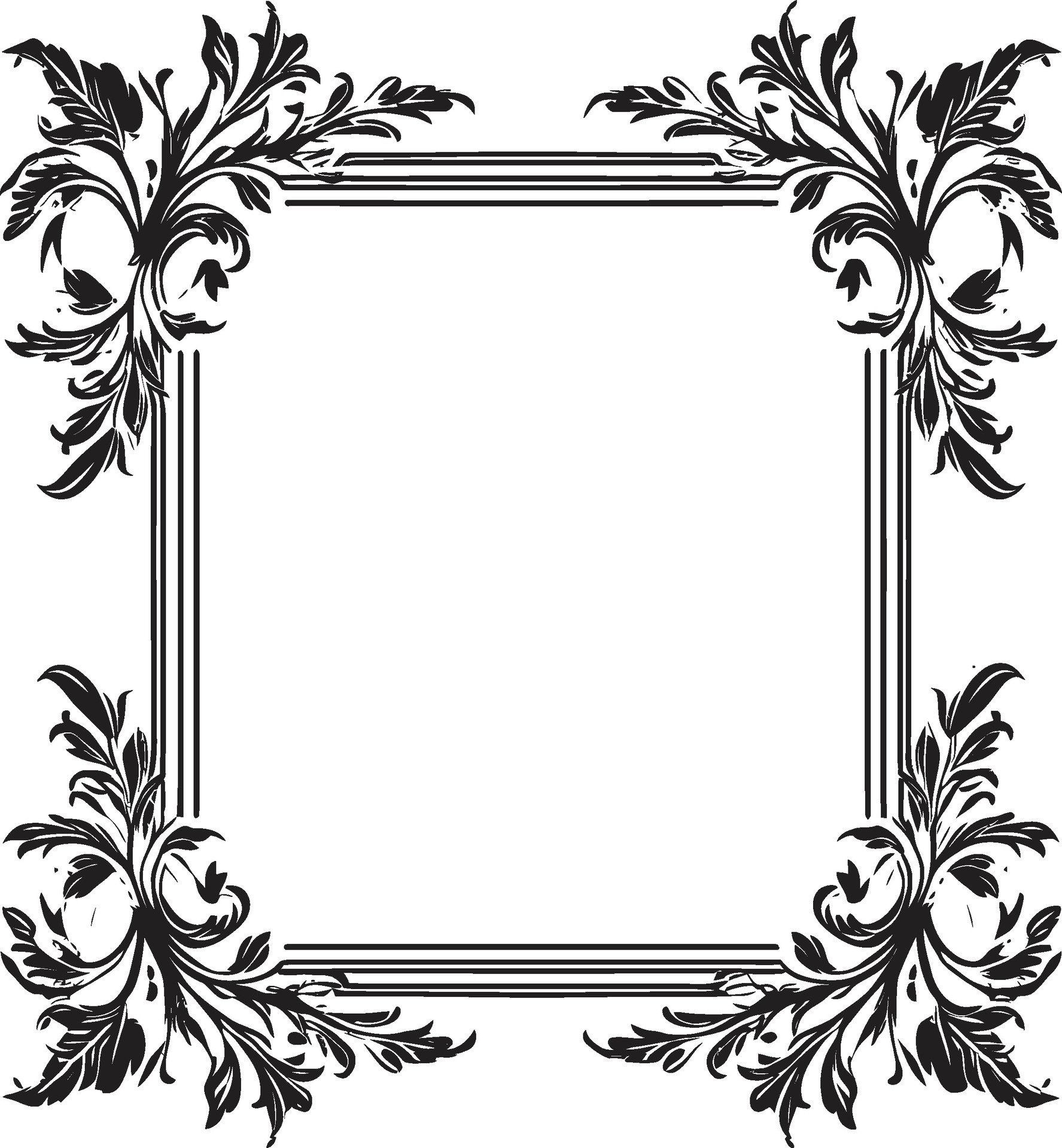 Playful Patterns Sleek Emblem With Monochrome Doodle Decorative Frame Element Chic Complexity
