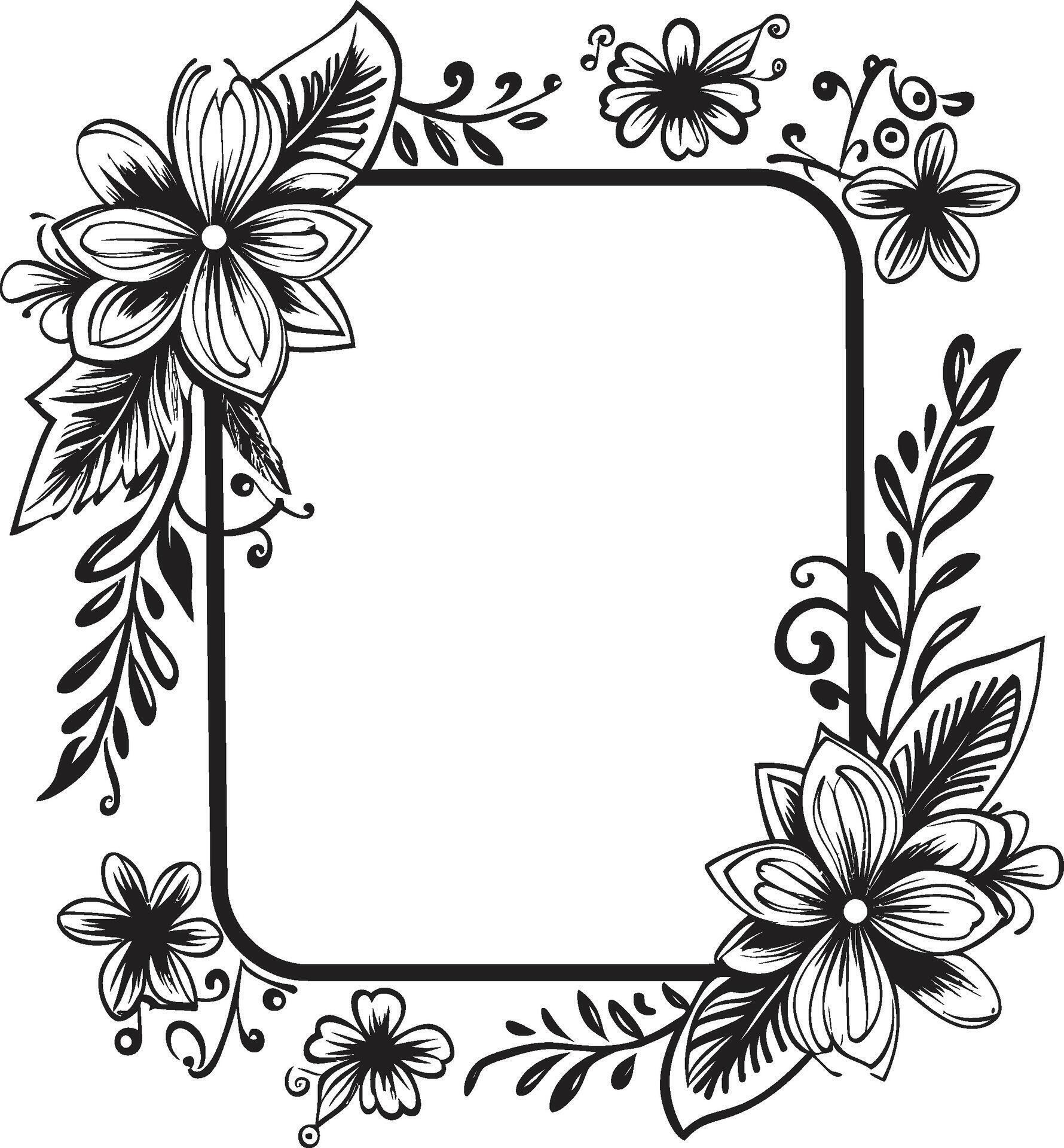 Whirlwind of Whimsy Sleek Vector Design with Doodle Decorative Frame ...