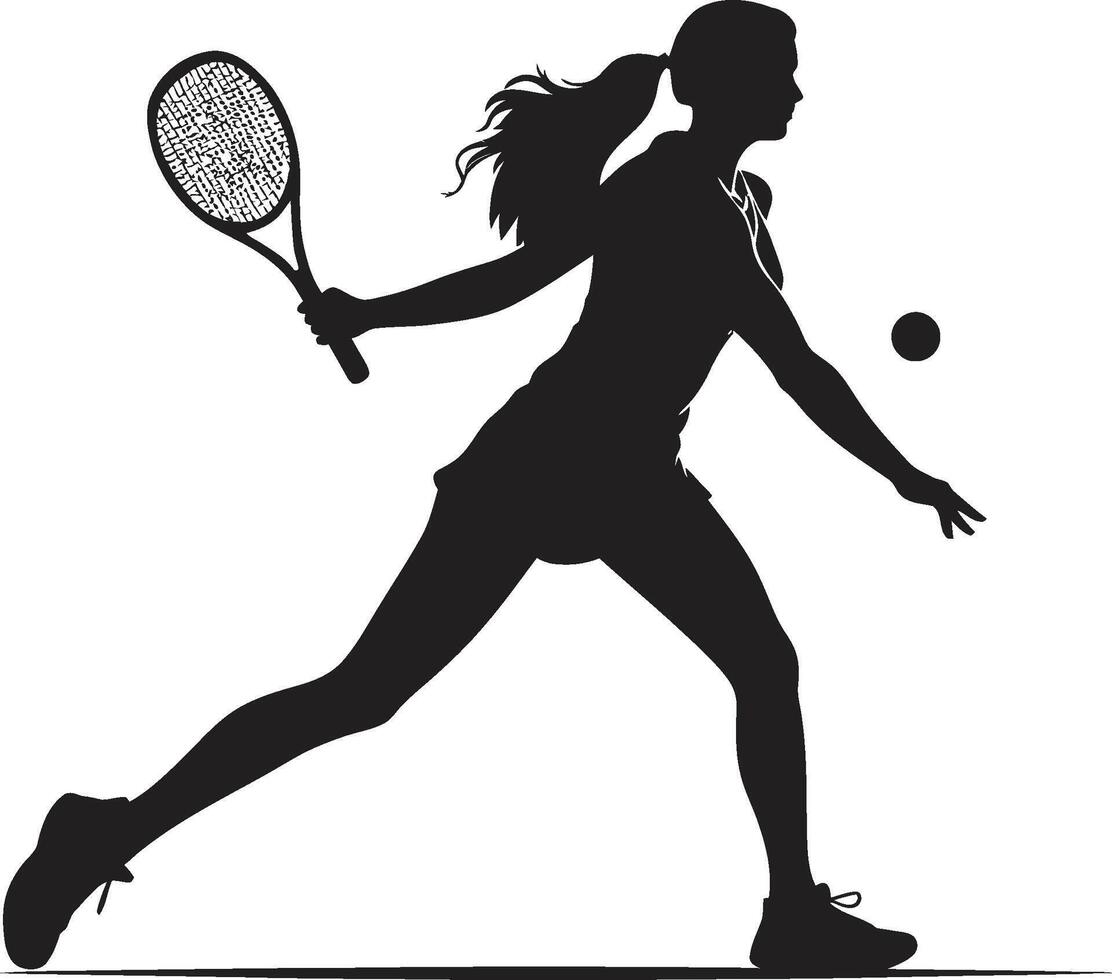 Racket Renaissance Female Tennis Player Logo in Vector Dynamic Diva ... Racket Renaissance Female Tennis Player Logo in Vector Dynamic Diva ...