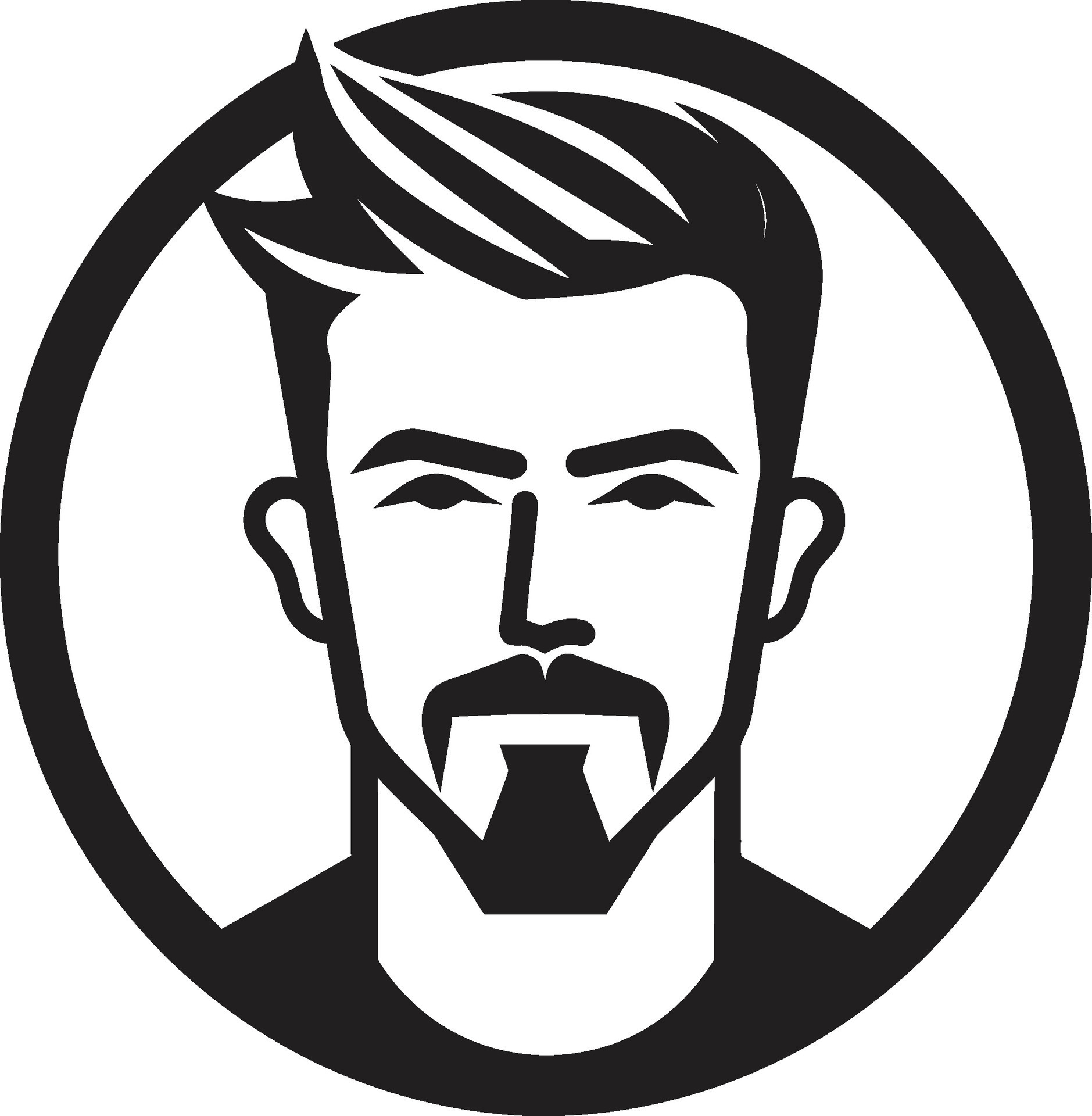 Sculpted Sophistication Insignia Refined Male Face Vector Icon for ... Sculpted Sophistication Insignia Refined Male Face Vector Icon for ...