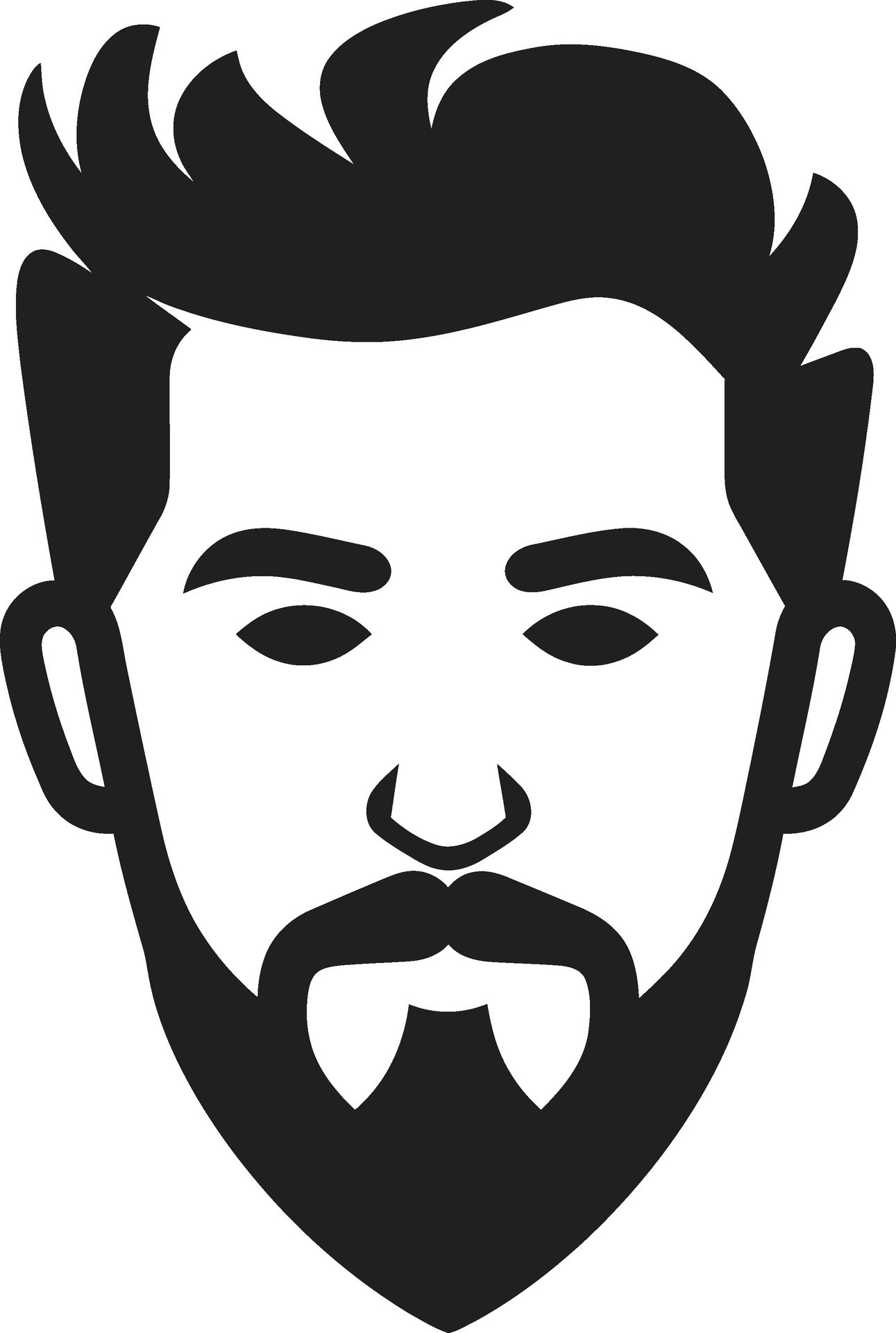 Sculpted Sophistication Insignia Refined Male Face Vector Icon for ... Sculpted Sophistication Insignia Refined Male Face Vector Icon for ...