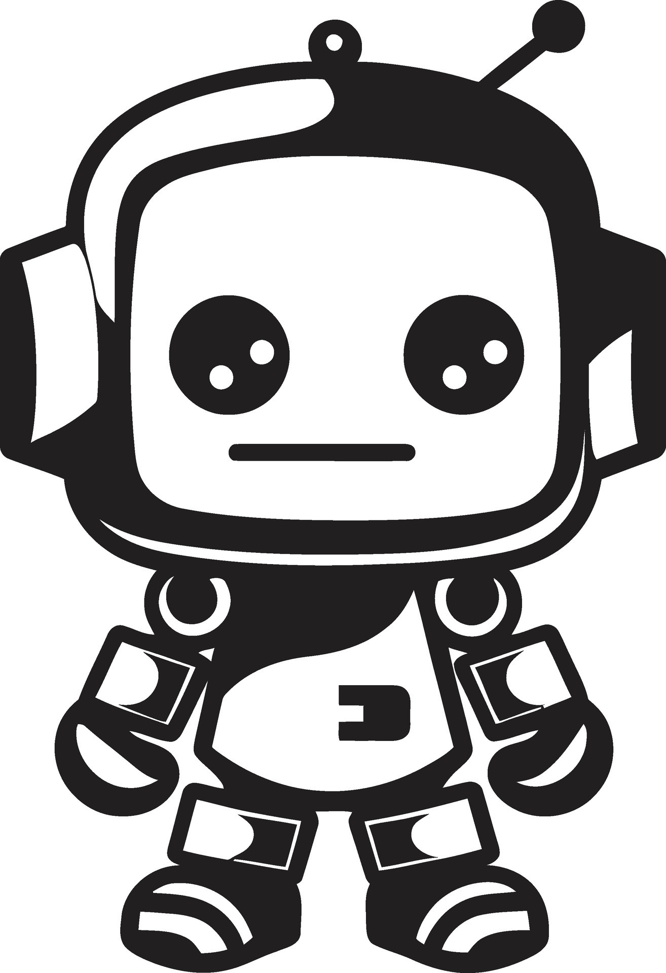 Nano Nudge Insignia Adorable Robot Chatbot Icon For Digital Assistance Micro Marvel Crest Small