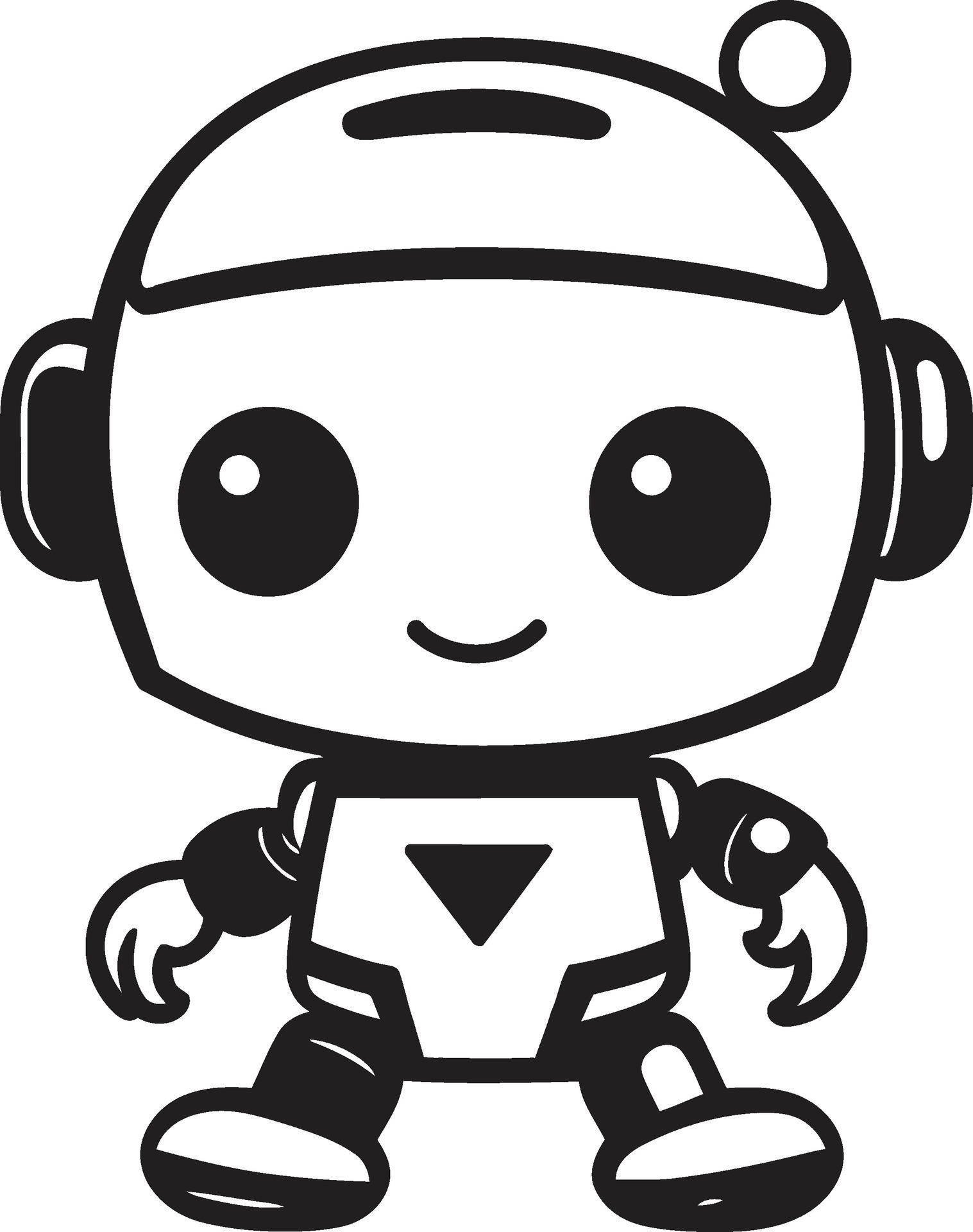 Nano Nudge Insignia Adorable Robot Logo For Chat Assistance Pint Sized Pal Crest Small Robot