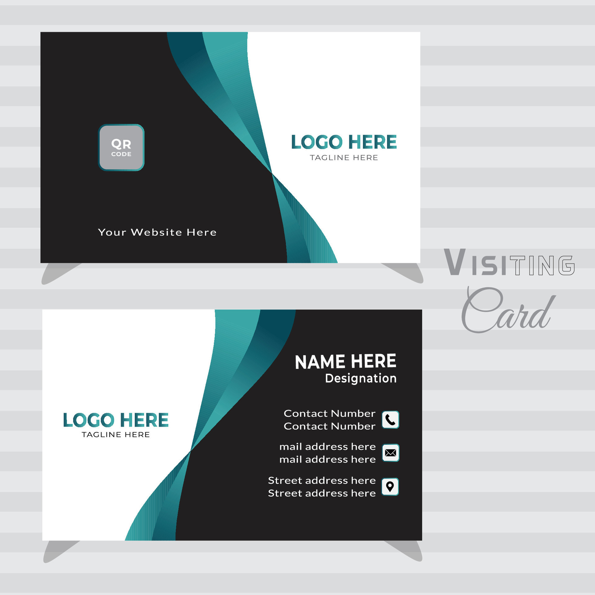 Modern presentation card for business and personal use, simple business ...