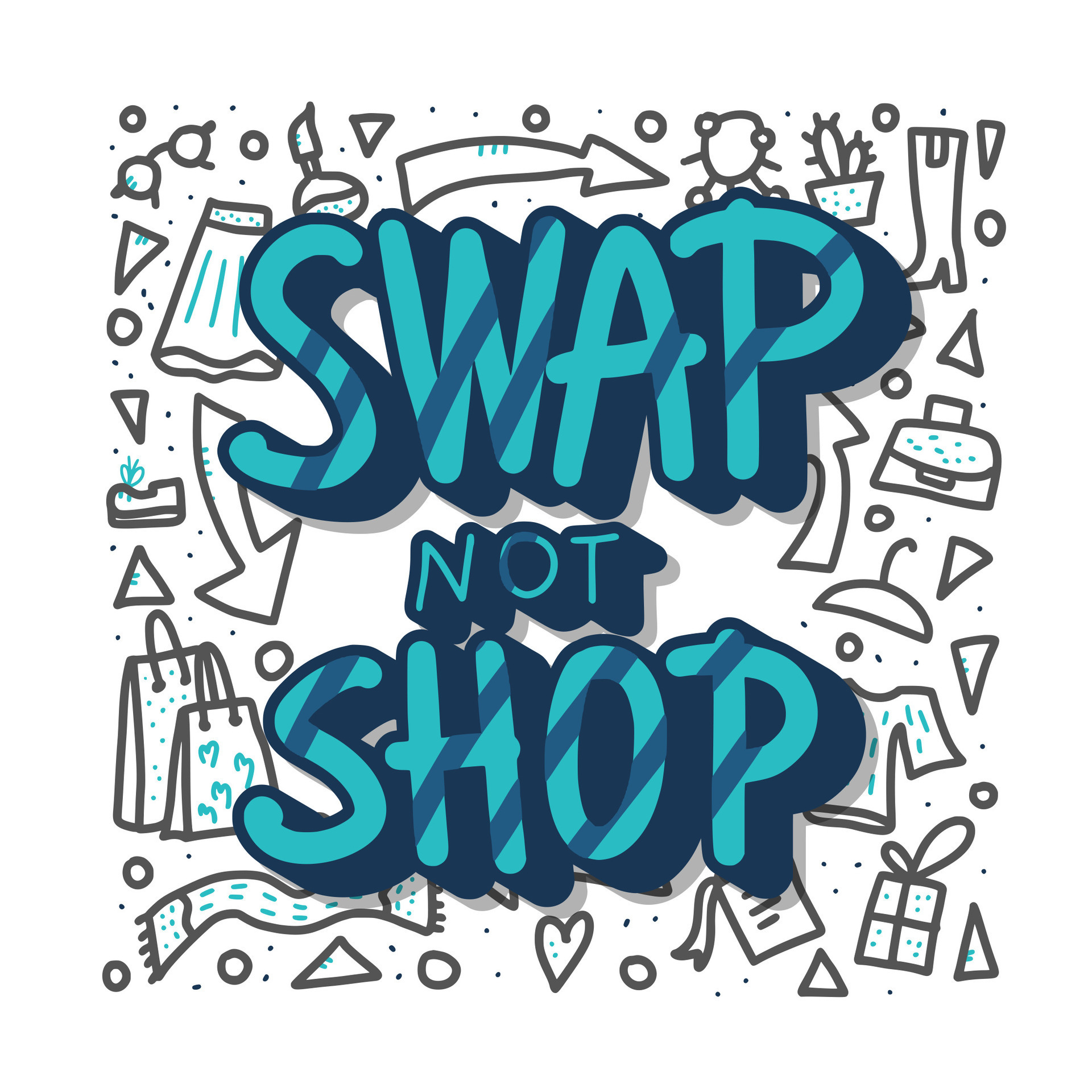 Swap not shop quote. Vector illustration. 42639082 Vector Art at Vecteezy