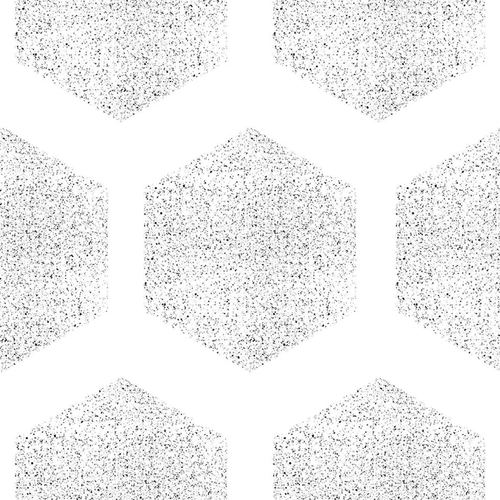 Hexagon with noise or grain effect seamless pattern. Honeycomb grid ...