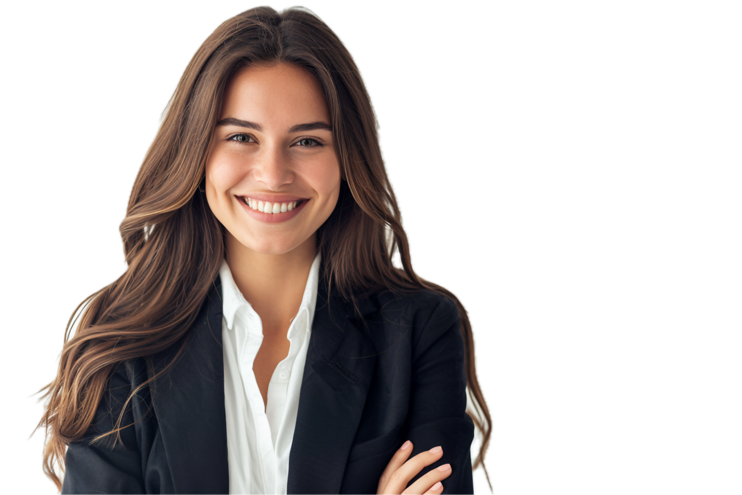 AI generated Welcoming Businesswoman with Open Arms png 42654332 PNG