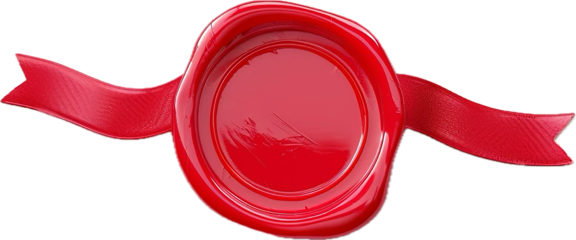 Ai Generated Red Wax Seal With Ribbon Png 42655144 Png