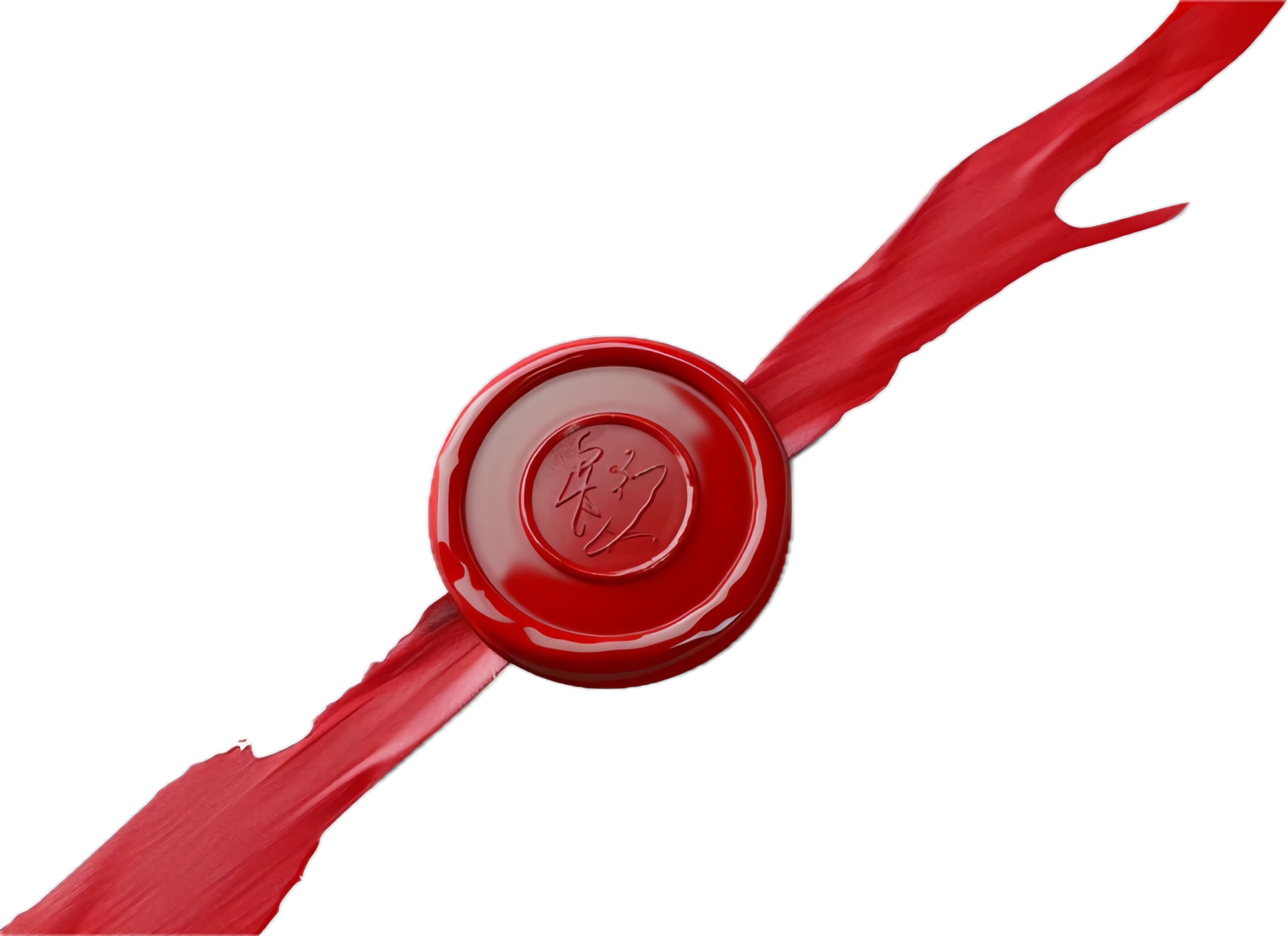Ai Generated Red Wax Seal With Ribbon Png 42655167 Png