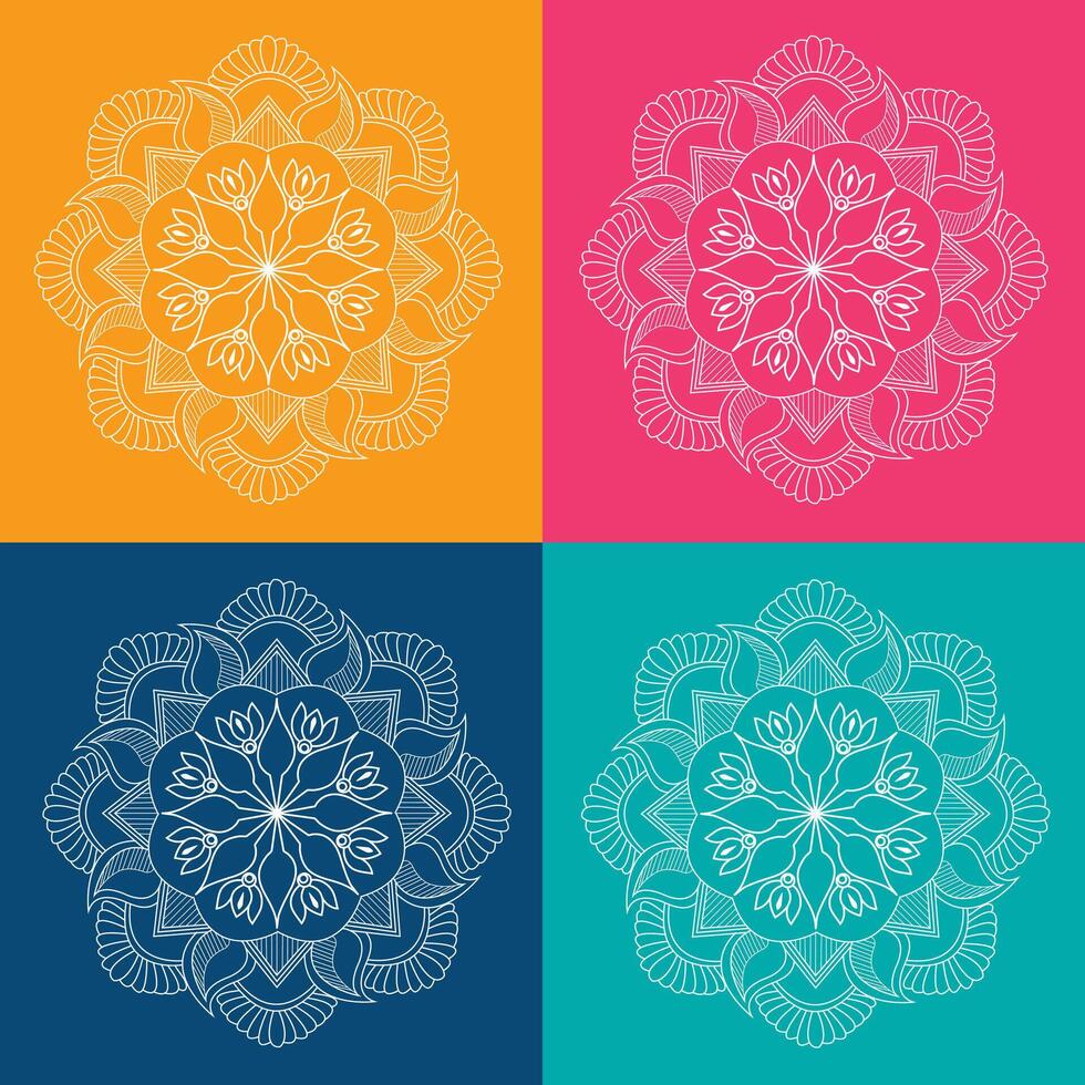 Easy Circle Mandala Unique Flower Floral Vector Eps Mandala Patterns For Free Download 42656401