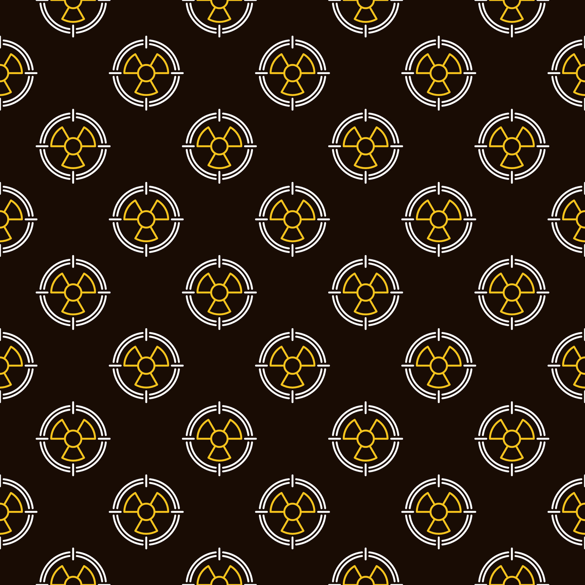 Radiation Target vector Radioactive Hazard seamless pattern in thin line style 42656619 Vector ...