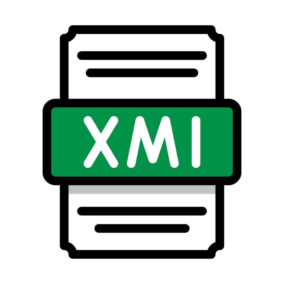Document file format Xml spreadsheet icon. with outline and color in ...