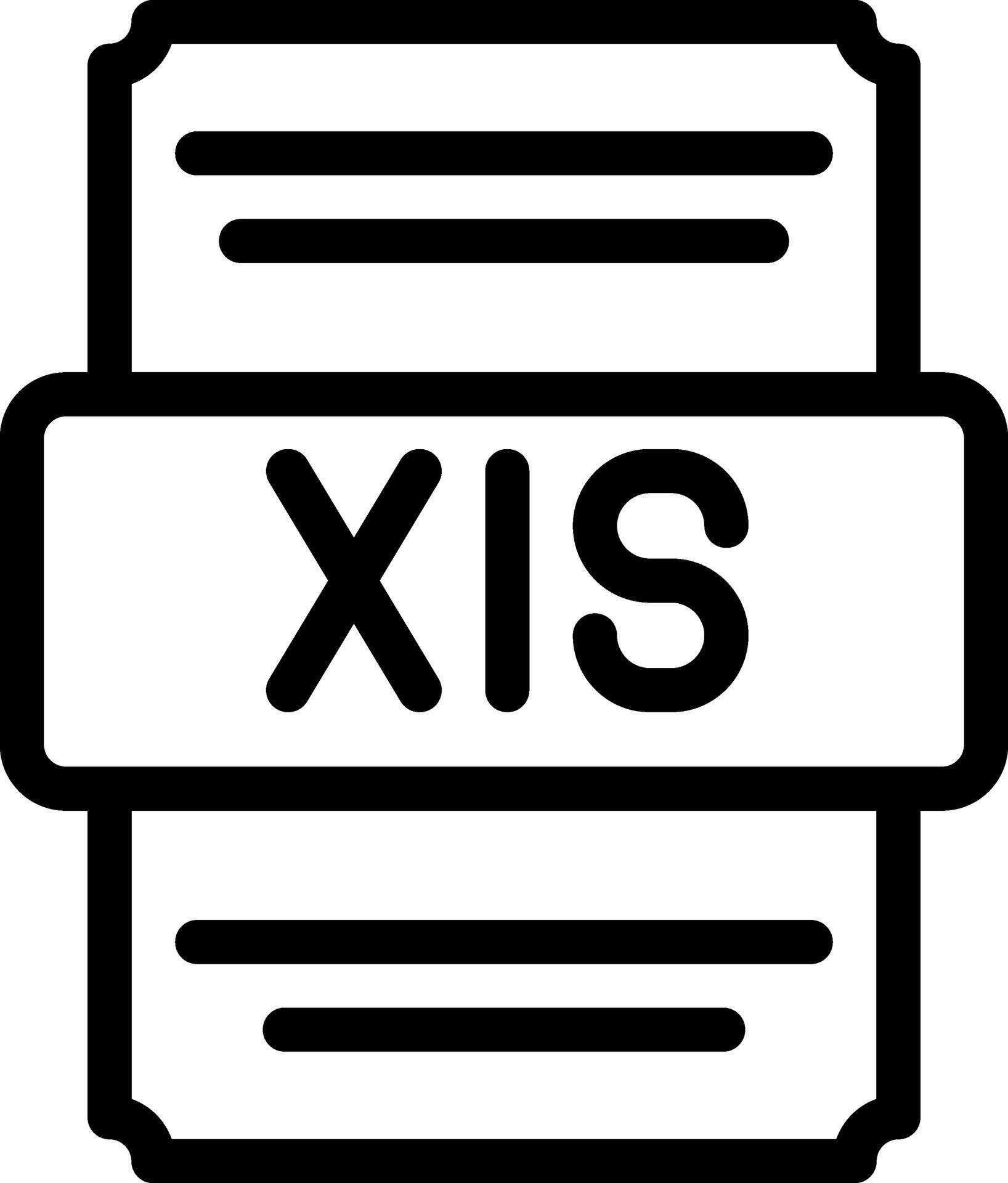 Xls icons file type. spreadsheet files document icon with outline ...