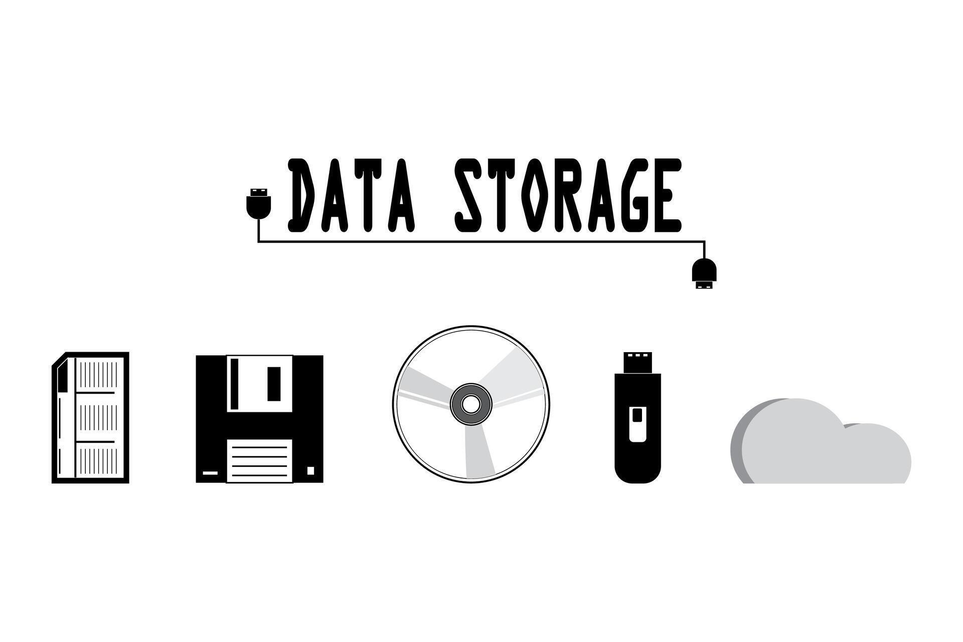 data storage icon set. computing. cloud. 42664874 Vector Art at Vecteezy