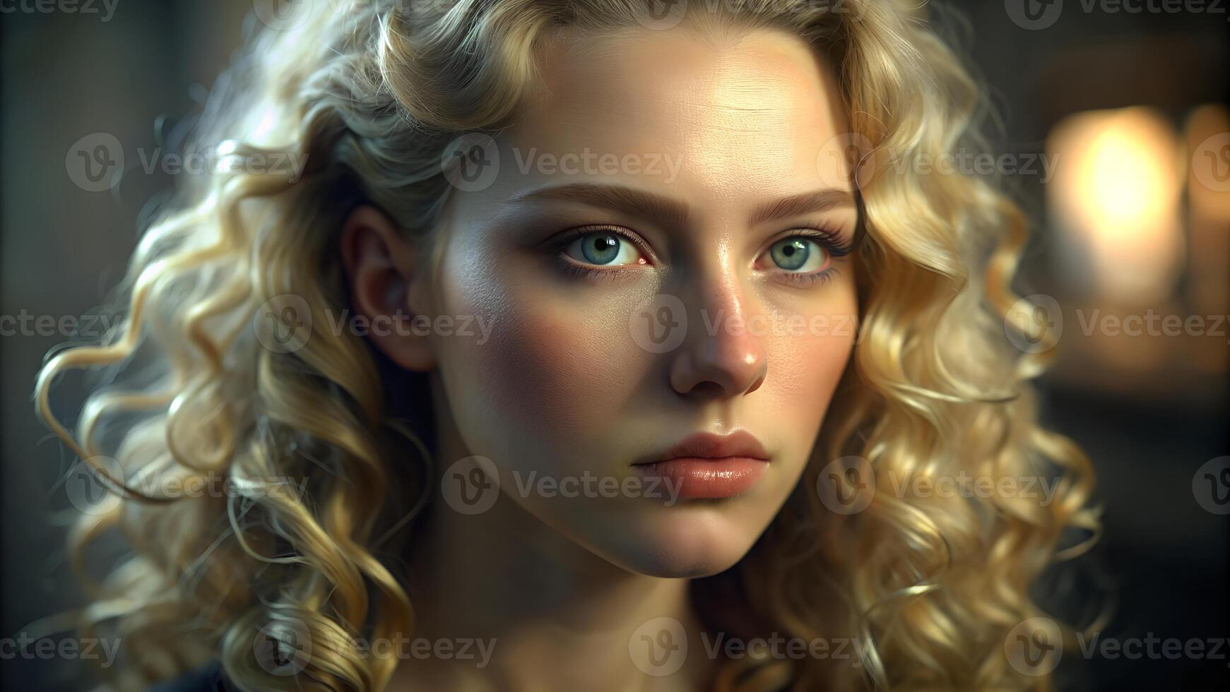 Portrait of beautiful tender curly blonde woman 42669624 Stock Photo at ... Portrait of beautiful tender curly blonde woman 42669624 Stock Photo at ...