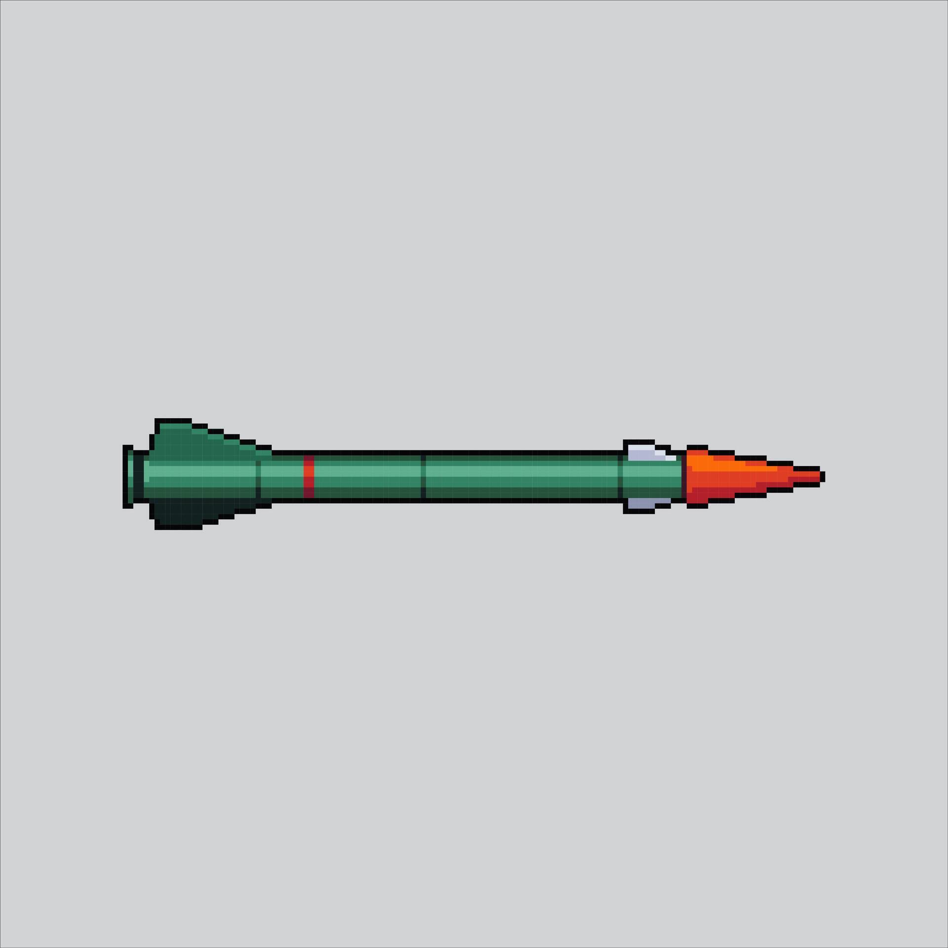 Pixel art illustration Missile. Pixelated Rocket. Military Missile ...