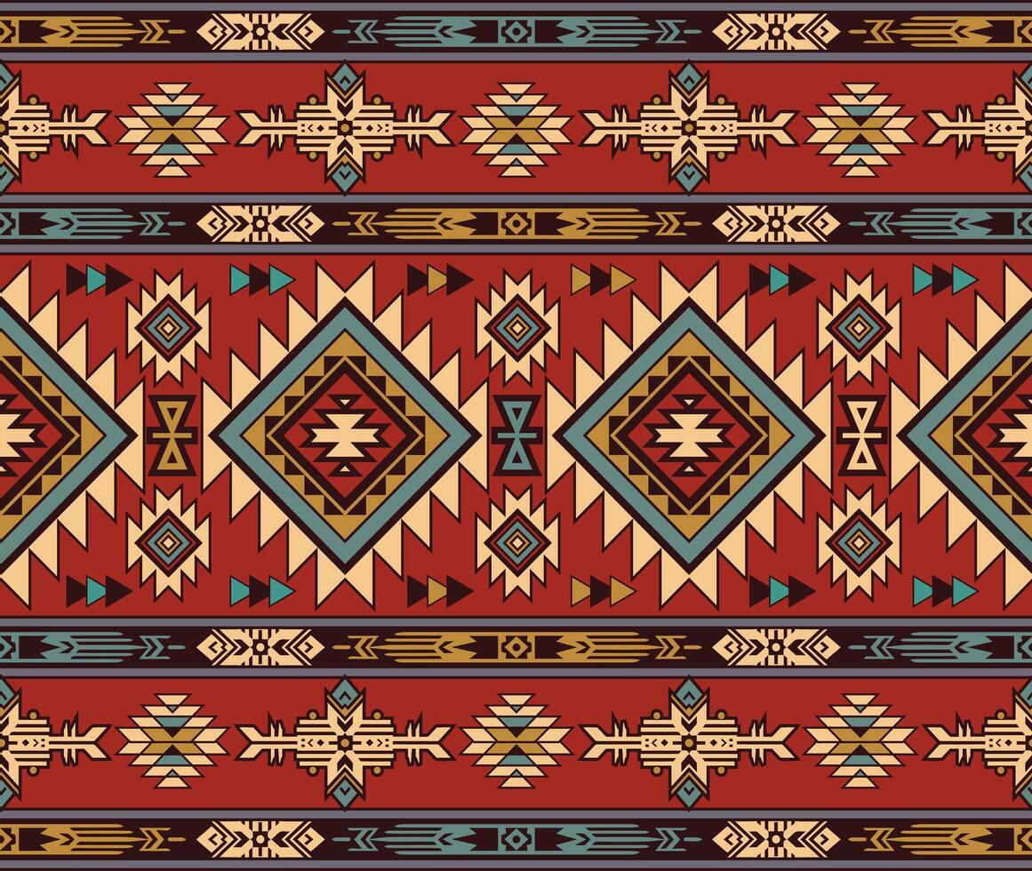 Native american indian ornament pattern geometric ethnic textile ...