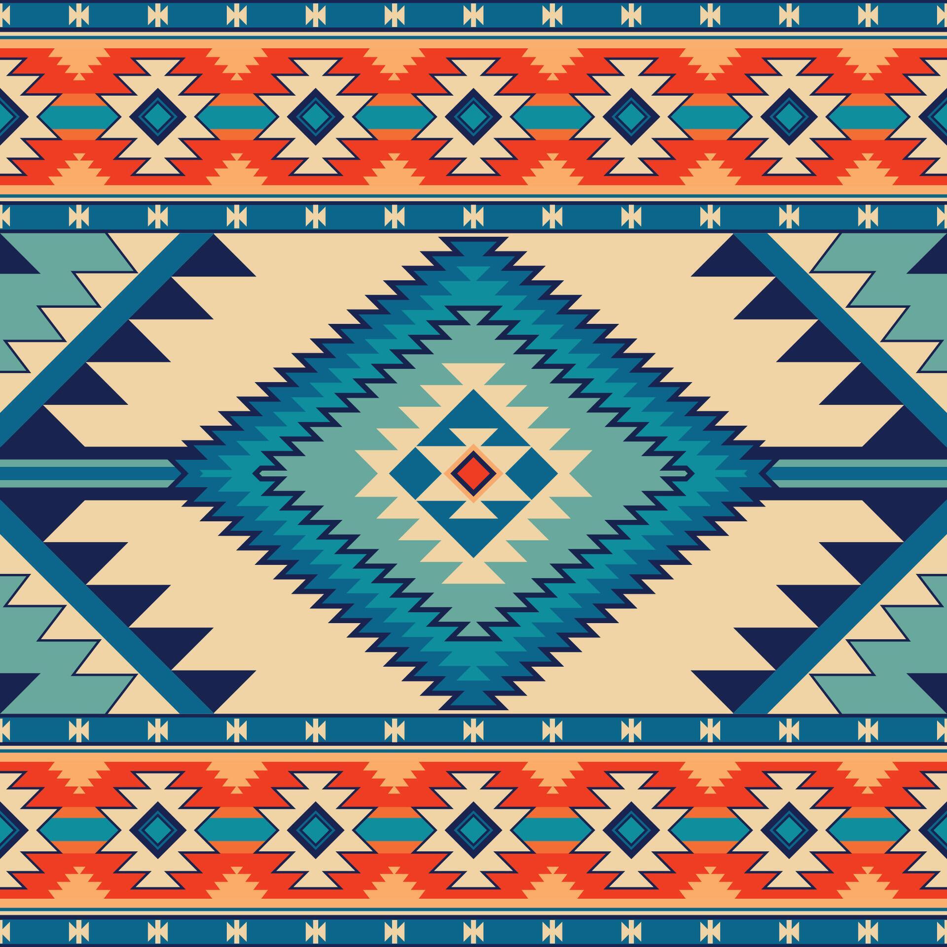 Native american indian ornament pattern geometric ethnic textile ...