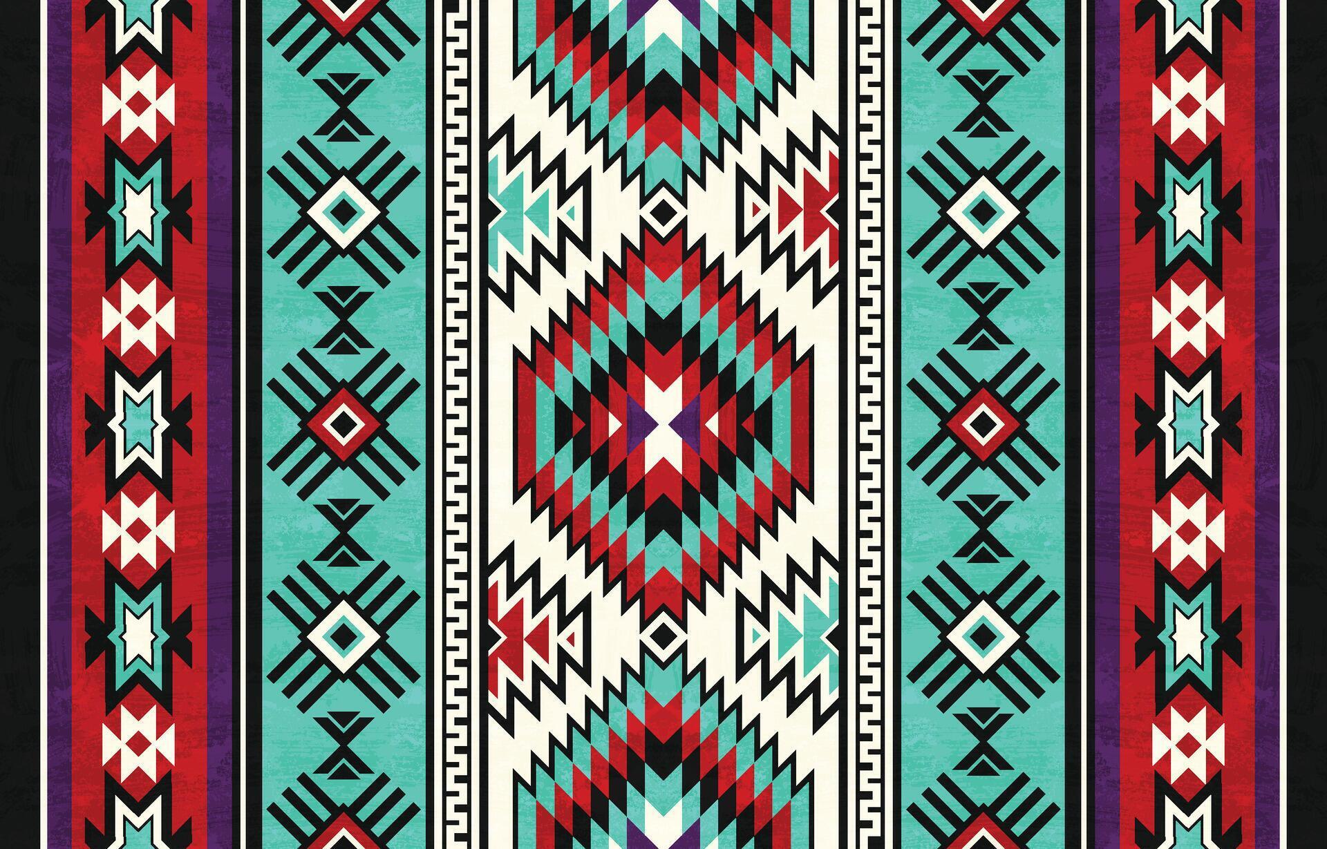 Native American Indian Ornament Pattern Geometric Ethnic Textile