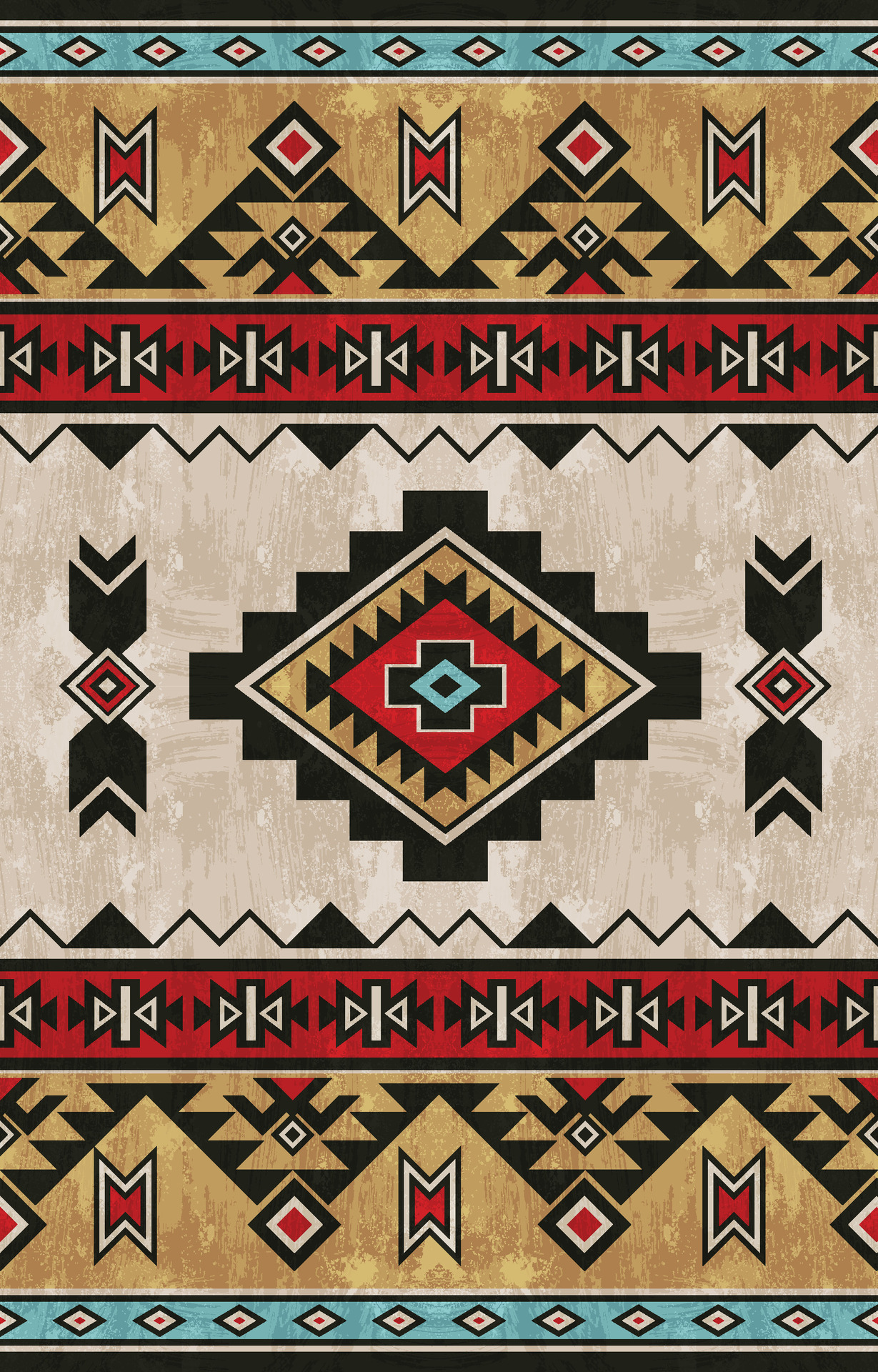 Native american indian ornament pattern geometric ethnic textile ...