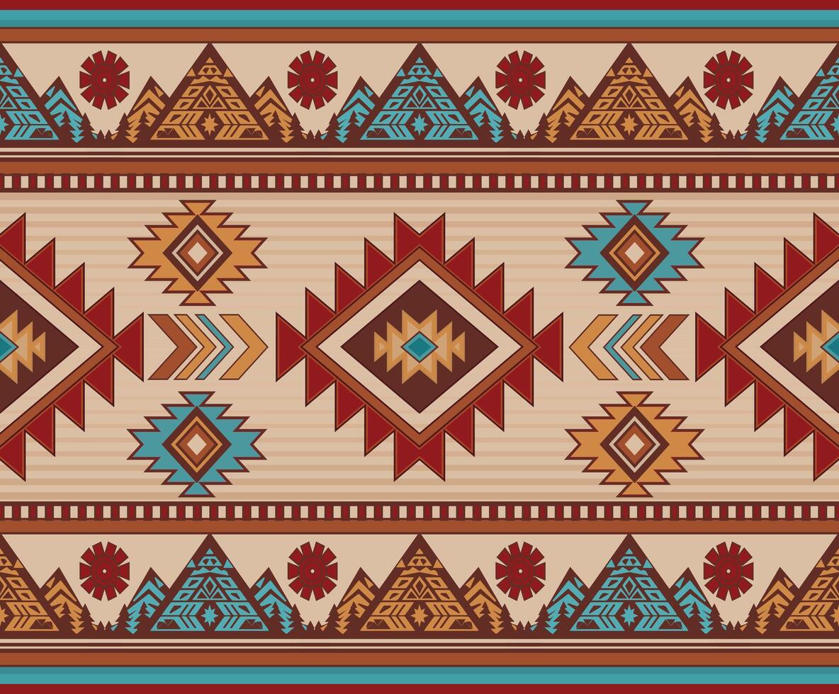 Native american indian ornament pattern geometric ethnic textile ...