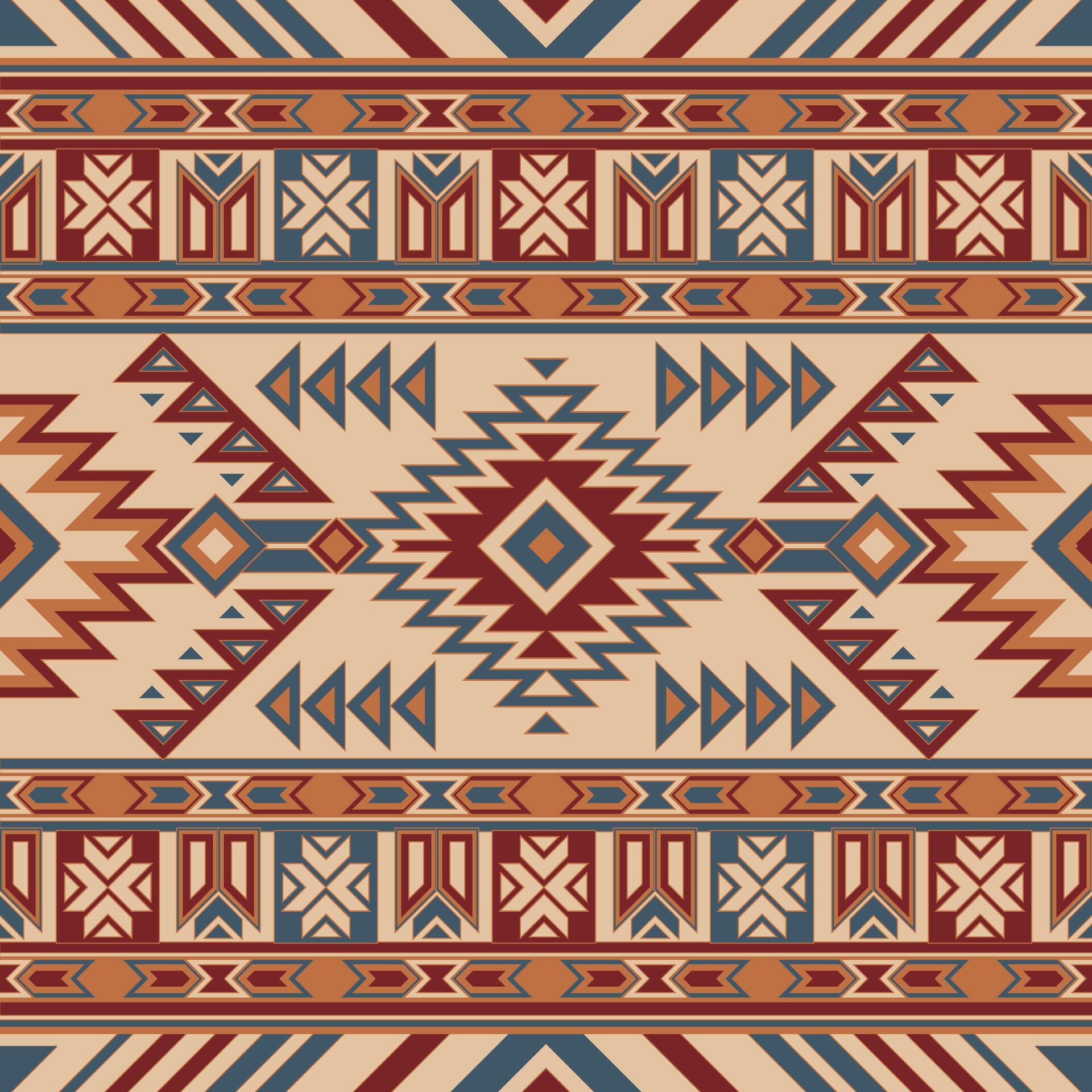 Native American Indian Ornament Pattern Geometric Ethnic Textile
