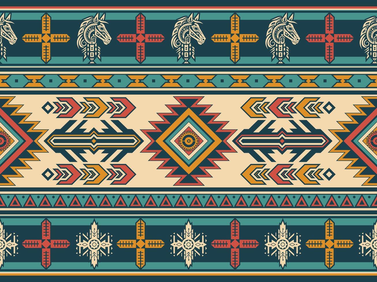 Native American Indian Ornament Pattern Geometric Ethnic Textile
