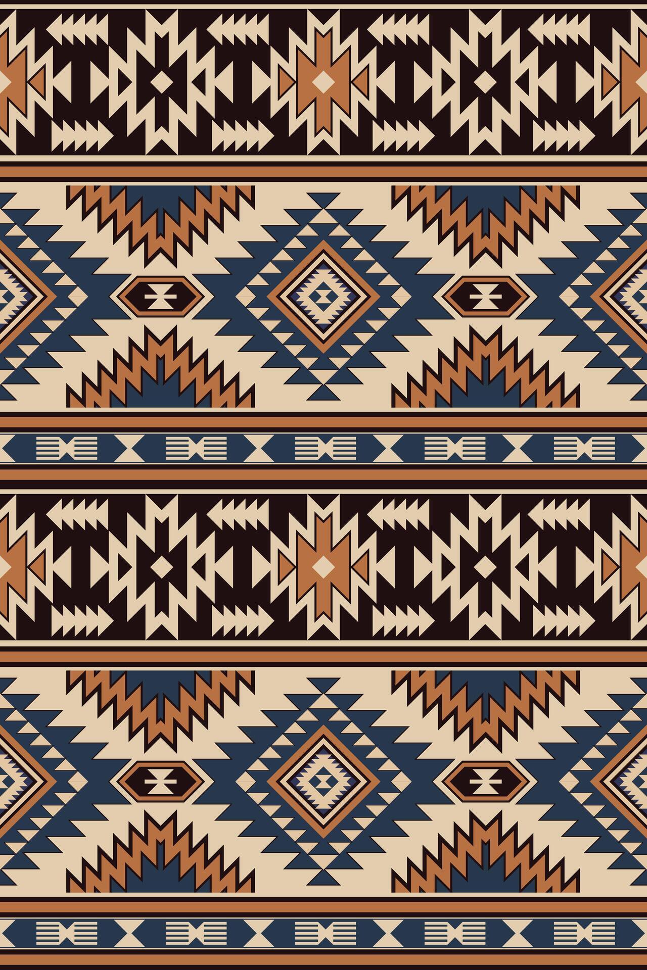 Native american indian ornament pattern geometric ethnic textile ...