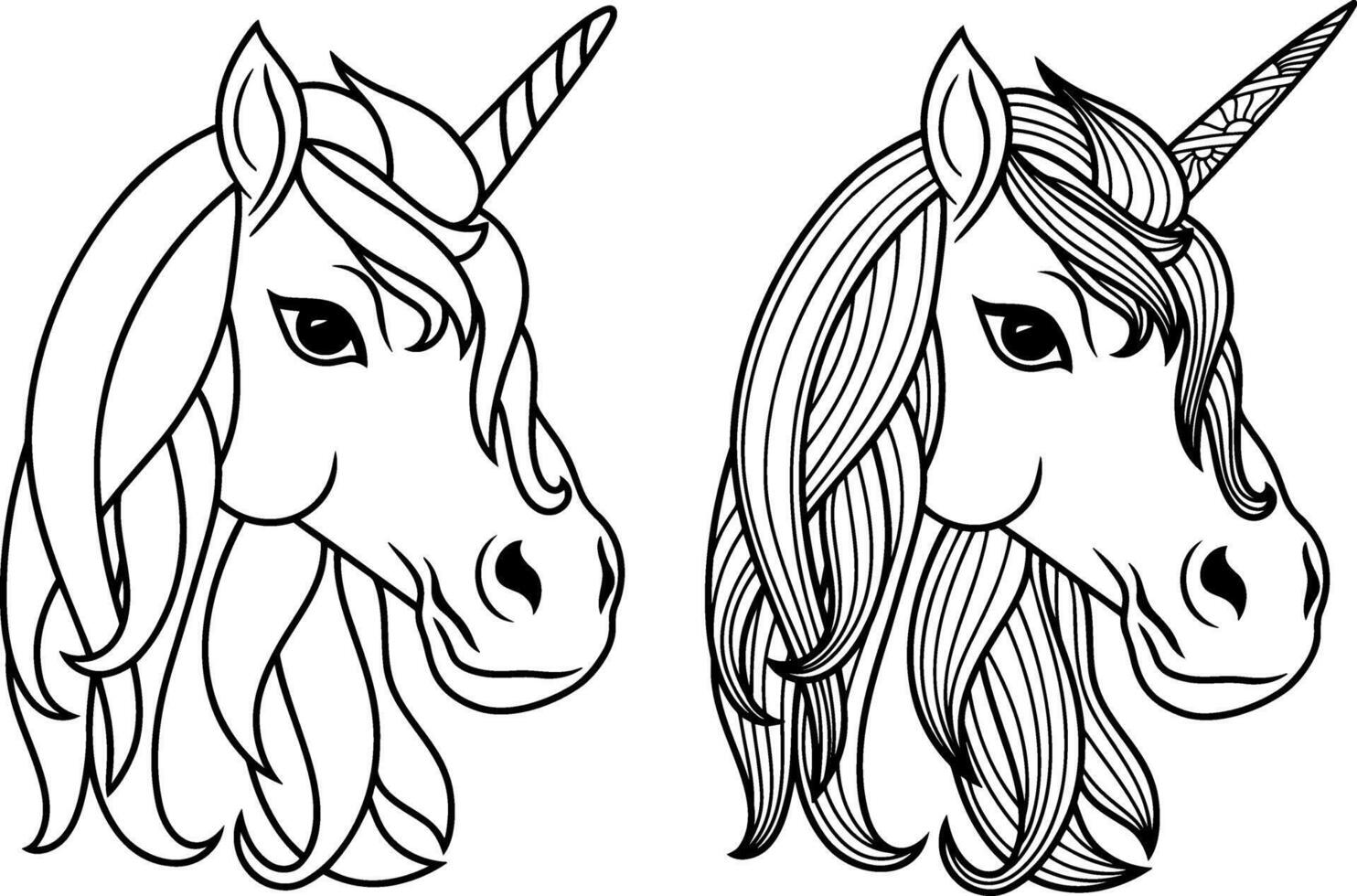 Unicorn Dream Big horse Magical animal Tattoo Sketch illustration ...