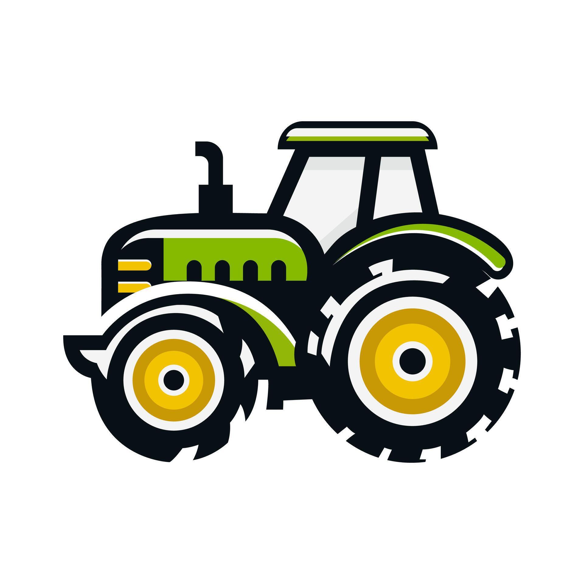 Farm Tractor Icon Illustration. Riding Indian Heavy Agricultural Tractor 42679643 Vector Art at ...