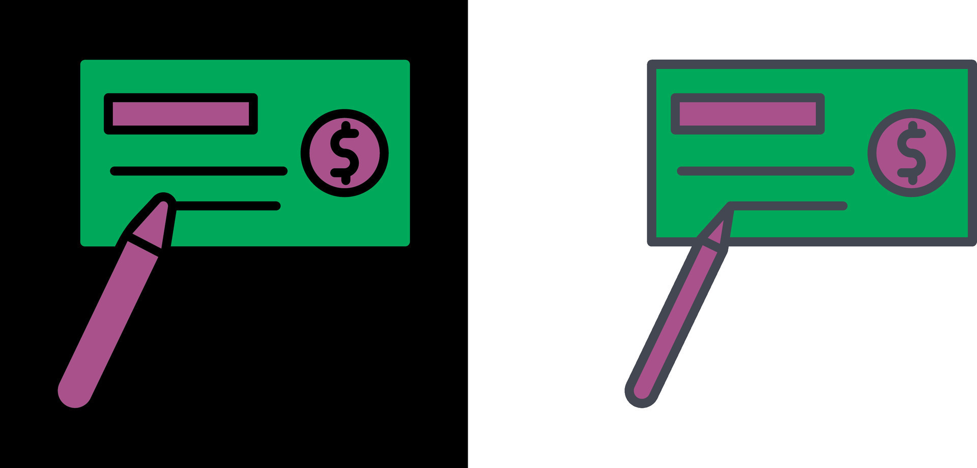 Write Cheque Icon 42697249 Vector Art at Vecteezy