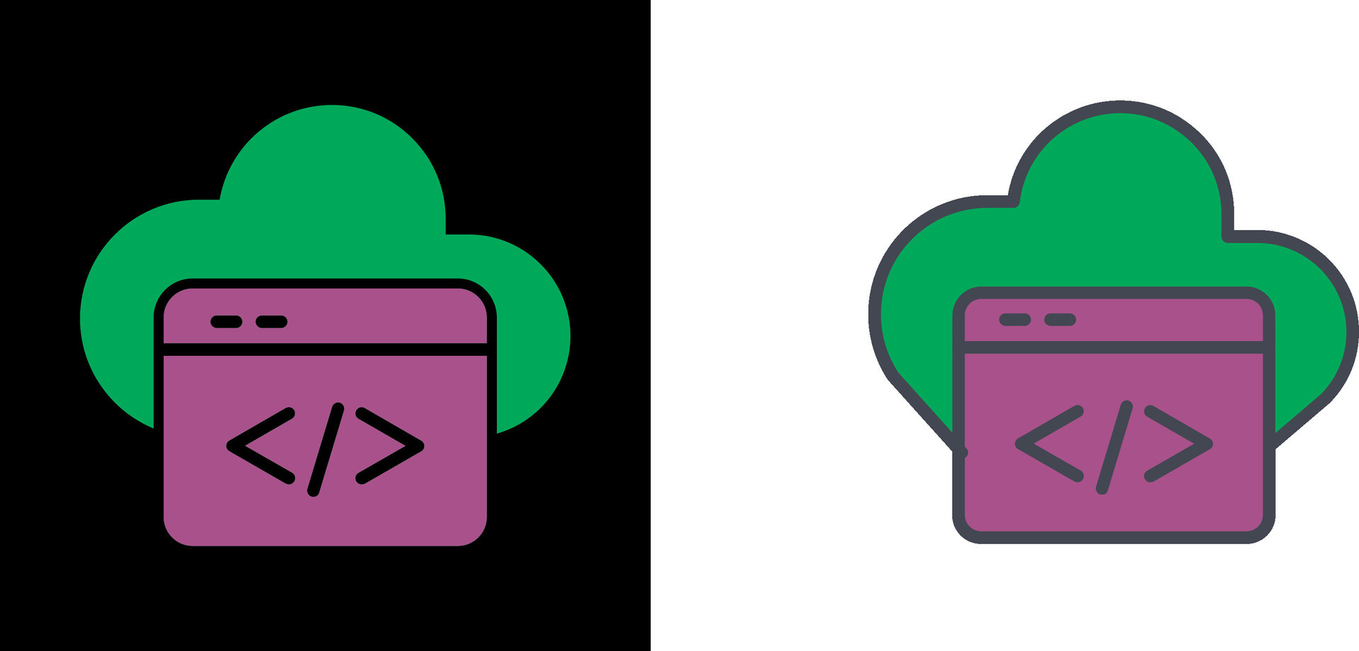 Cloud Coding Icon 42697759 Vector Art At Vecteezy