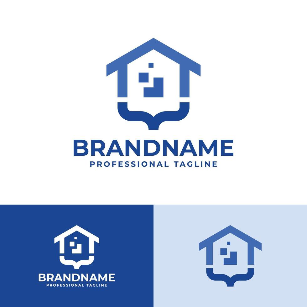 Coding Home Pixel Logo, suitable for any business related to Code and ...