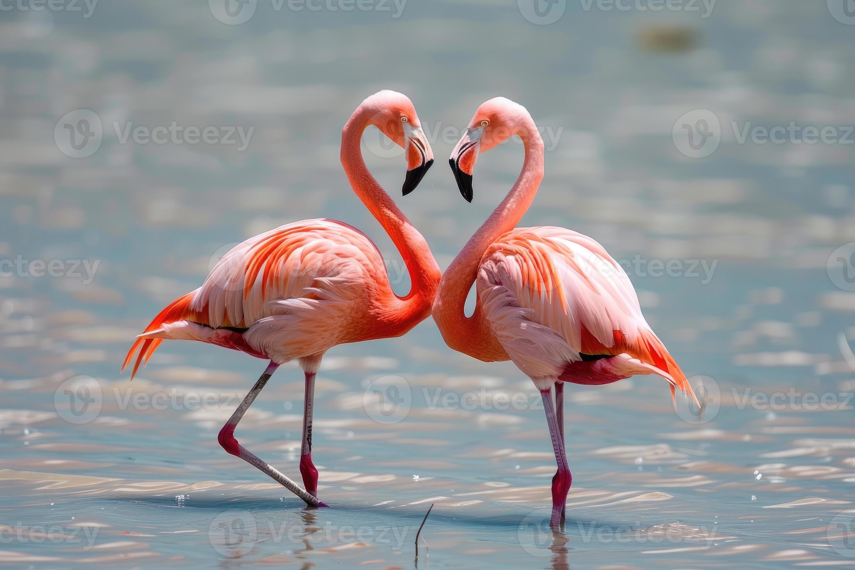 The Mating Dance of Flamingos 42706336 Stock Photo at Vecteezy