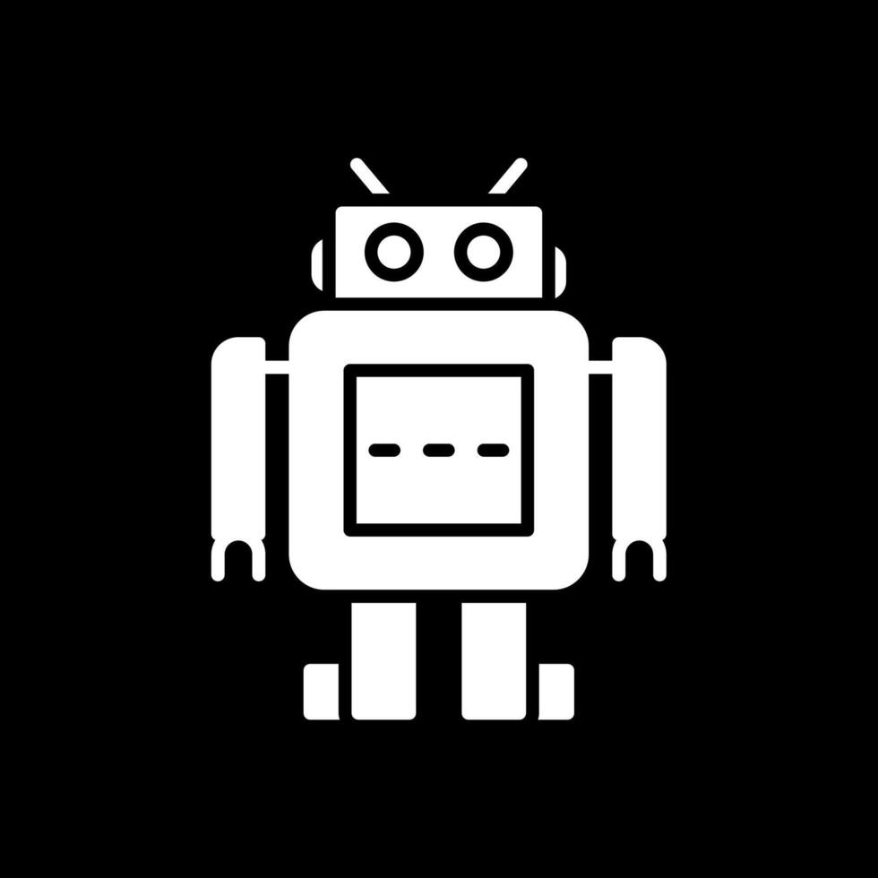 Robot Glyph Inverted Icon 42710955 Vector Art at Vecteezy