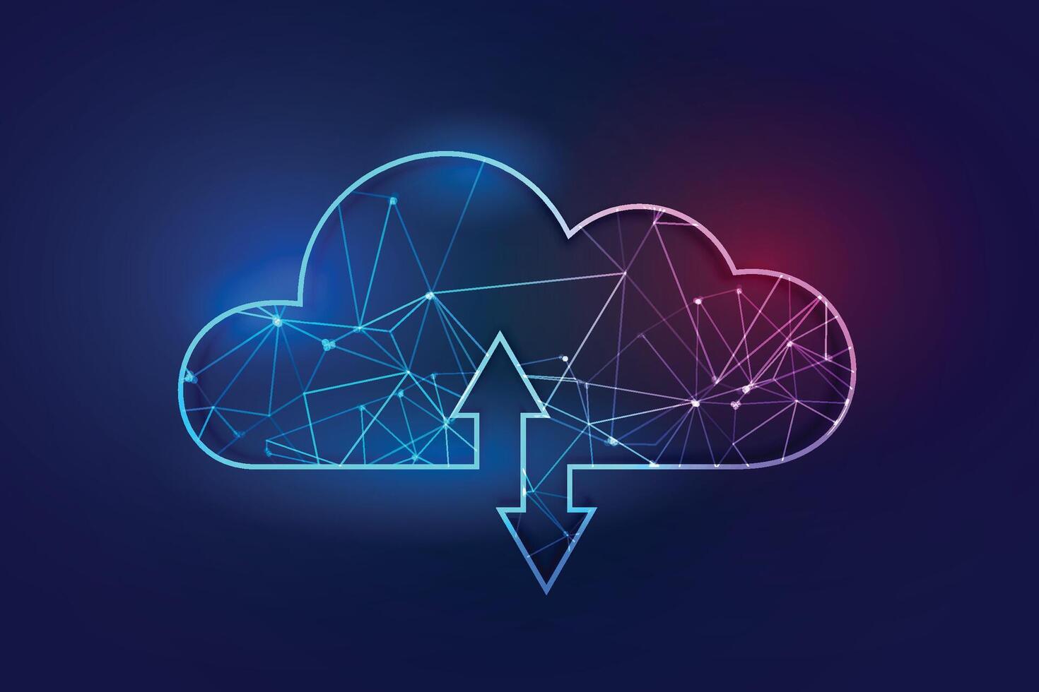 Cloud Computing Cyber Technology Background Internet Data Storage Database And Mobile Server