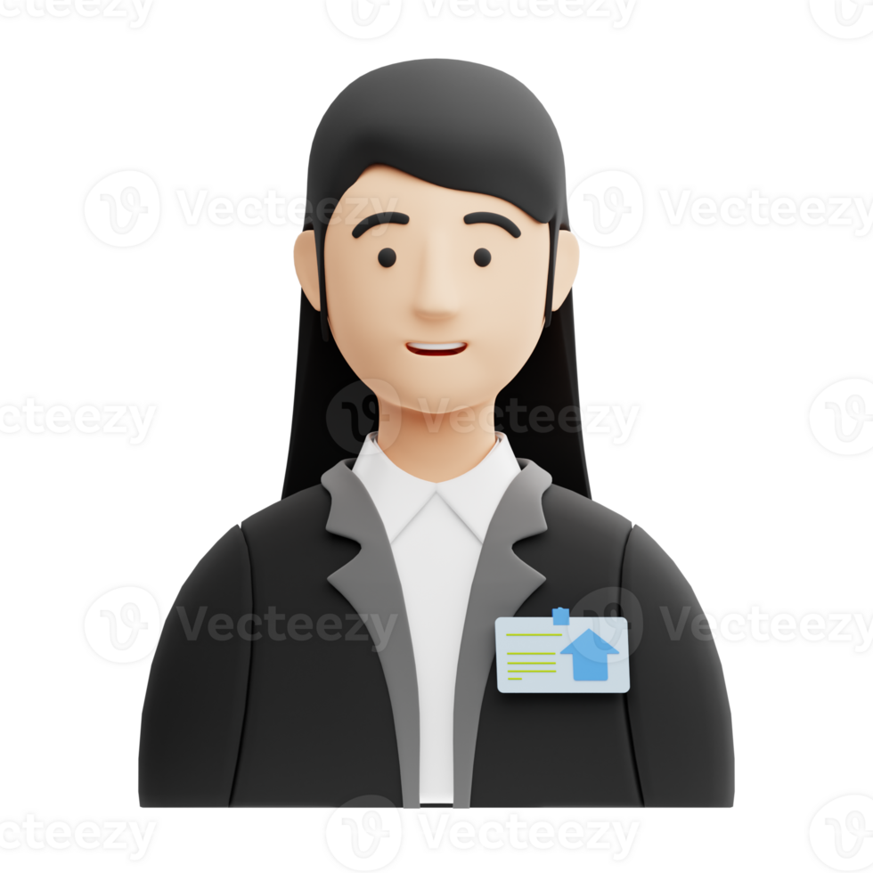 3d Illustration Real Estate Real Estate Agent Female 42714974 Png