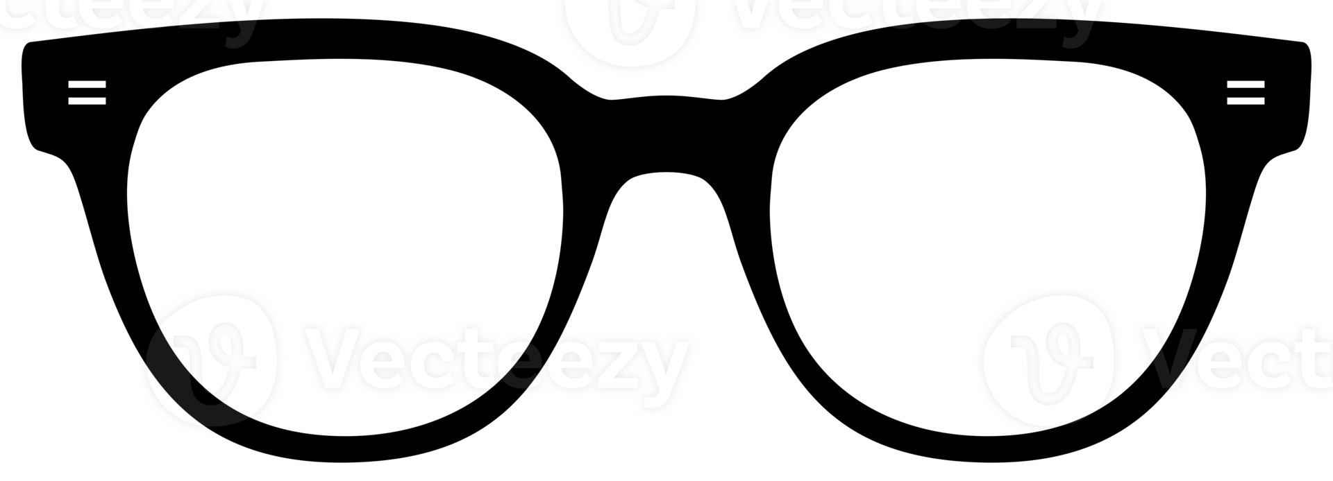 Eye Glasses Silhouette Front View Flat Style Can Use For Pictogram Logo Gram Apps Art