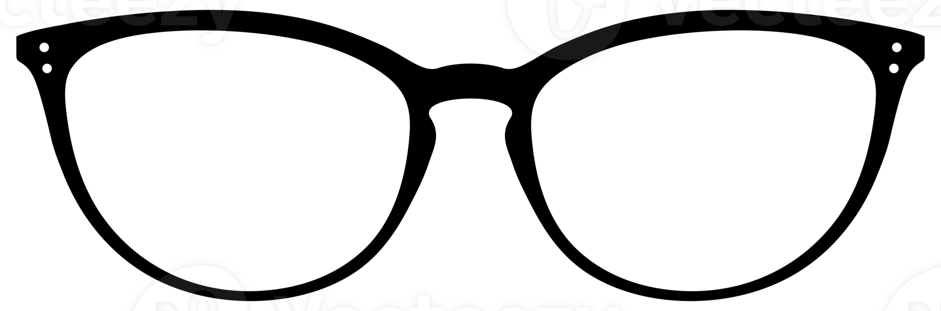 Eye Glasses Silhouette Front View Flat Style Can Use For Pictogram Logo Gram Apps Art