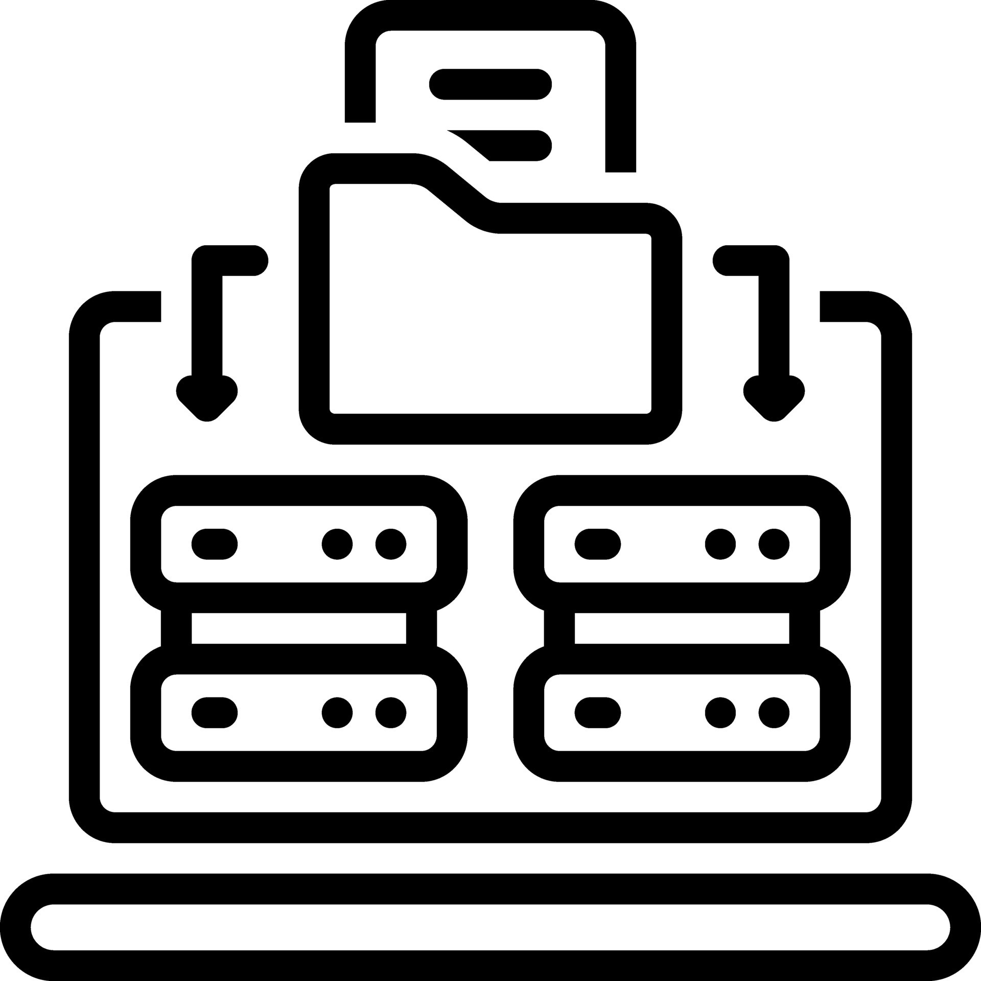 Black line icon for data extracting 42725675 Vector Art at Vecteezy