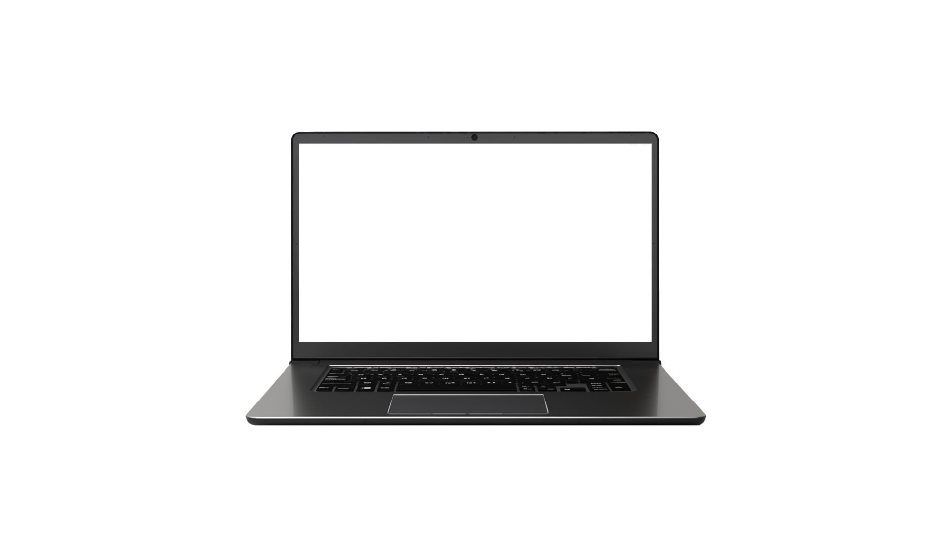 Isolated laptop with blank screen cut out. Laptop with transparent ...