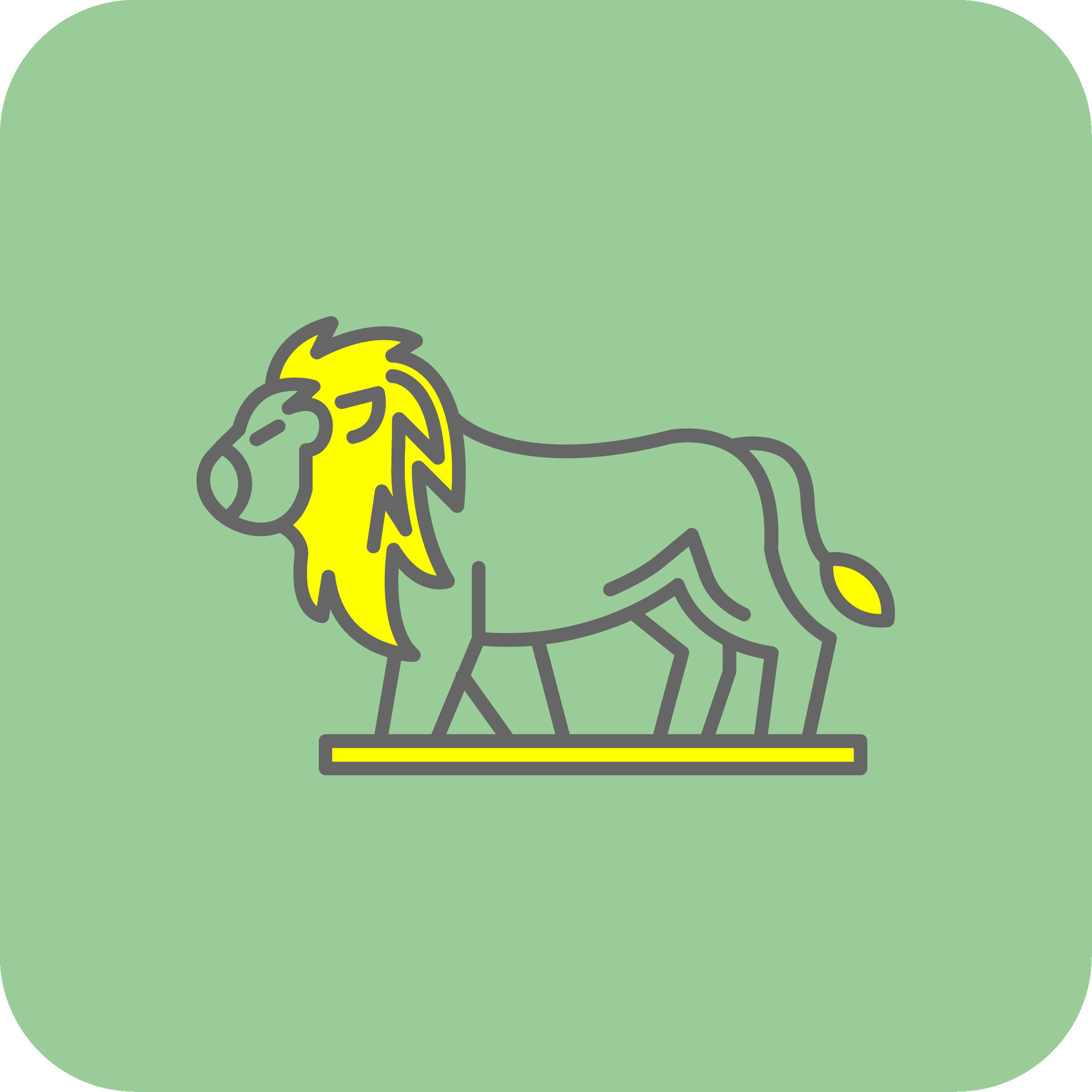 Lion Filled Yellow Icon 42730994 Vector Art at Vecteezy