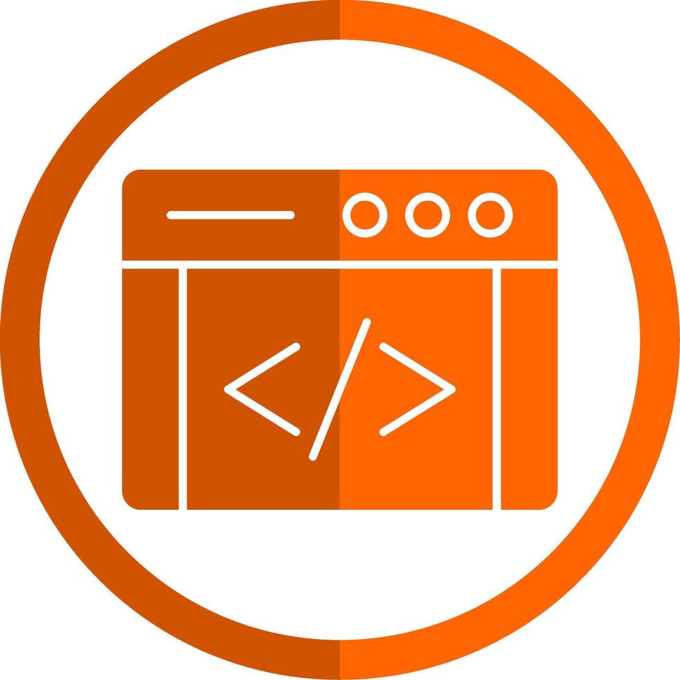 Coding Glyph Orange Circle Icon 42734887 Vector Art at Vecteezy