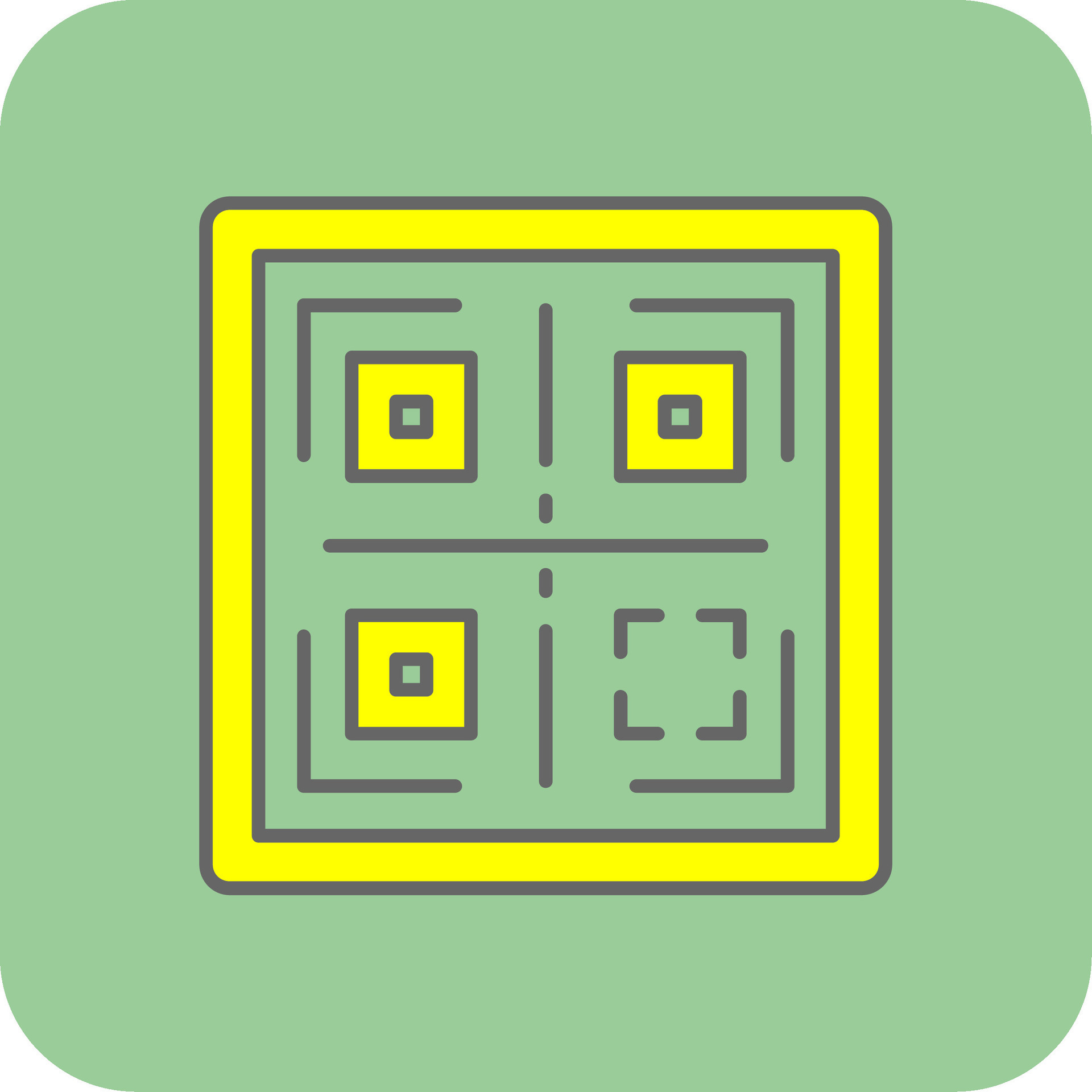 QR Filled Yellow Icon 42737357 Vector Art at Vecteezy
