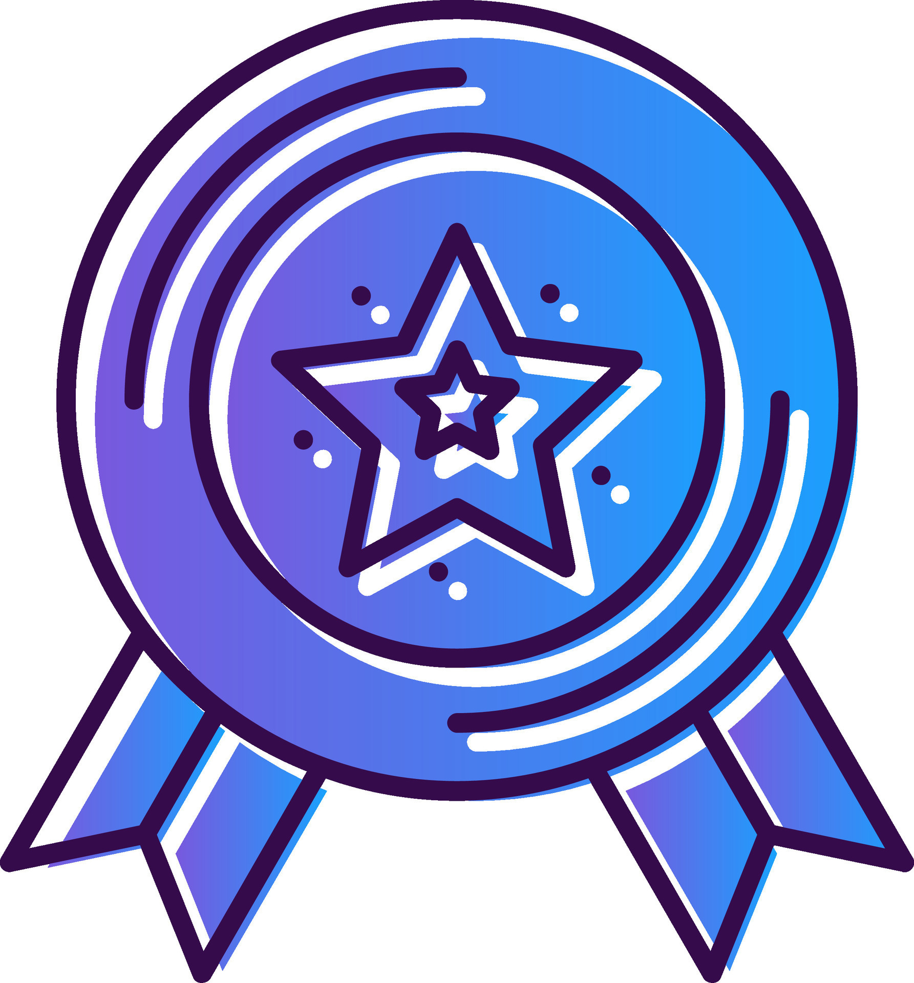 Badge Gradient Filled Icon 42737708 Vector Art at Vecteezy