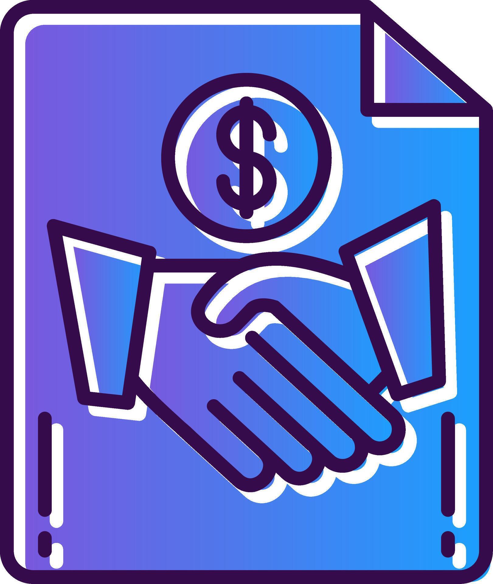 Handshake Gradient Filled Icon 42738310 Vector Art at Vecteezy