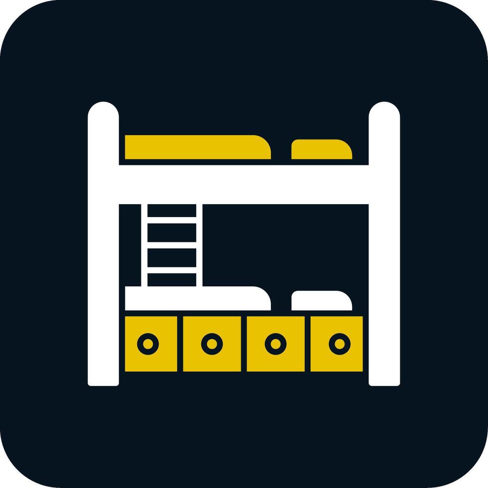 Bunk Bed Glyph Two Color Icon 42741658 Vector Art At Vecteezy